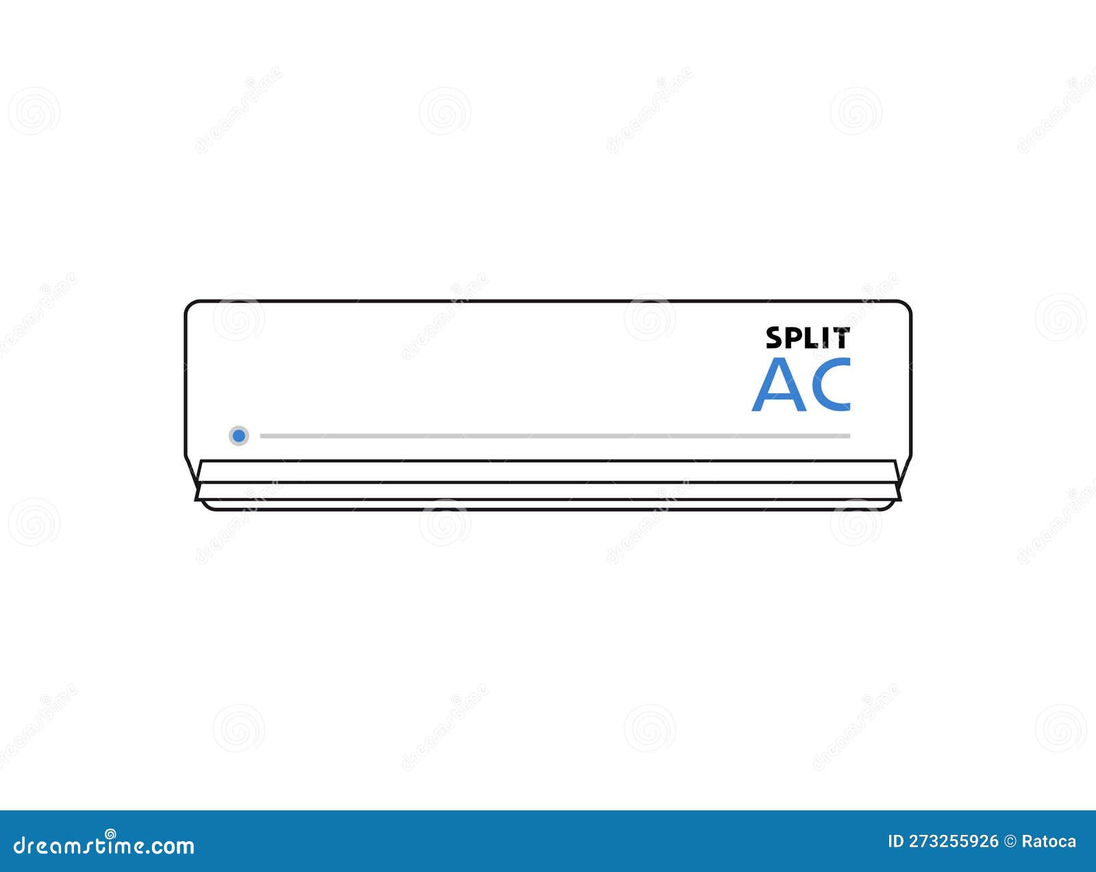 Design of Split Air Conditioner Machine Stock Vector - Illustration of ...