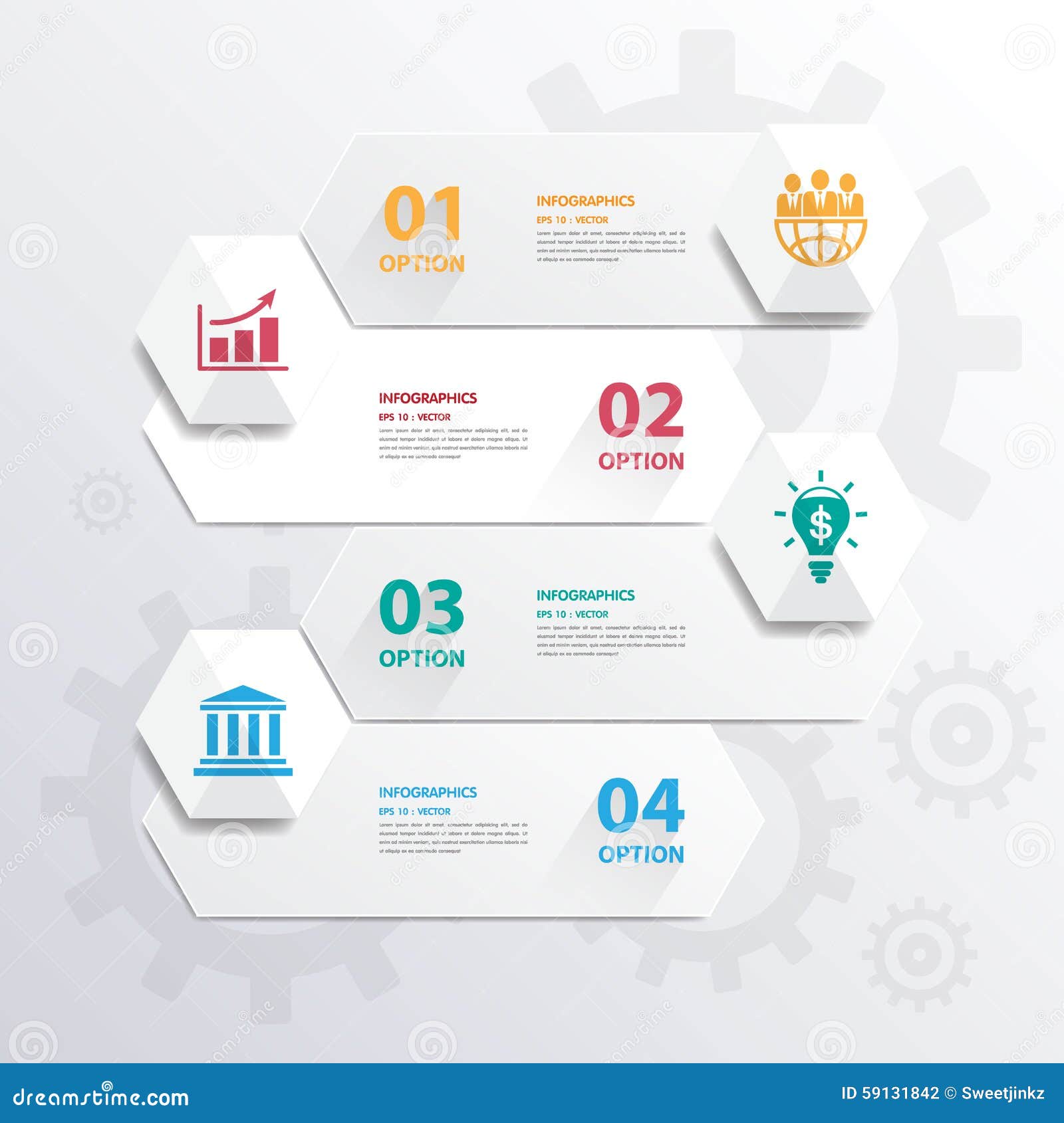 Design Step Number Banners /graphic or Website .Vector/EPS10 Stock ...