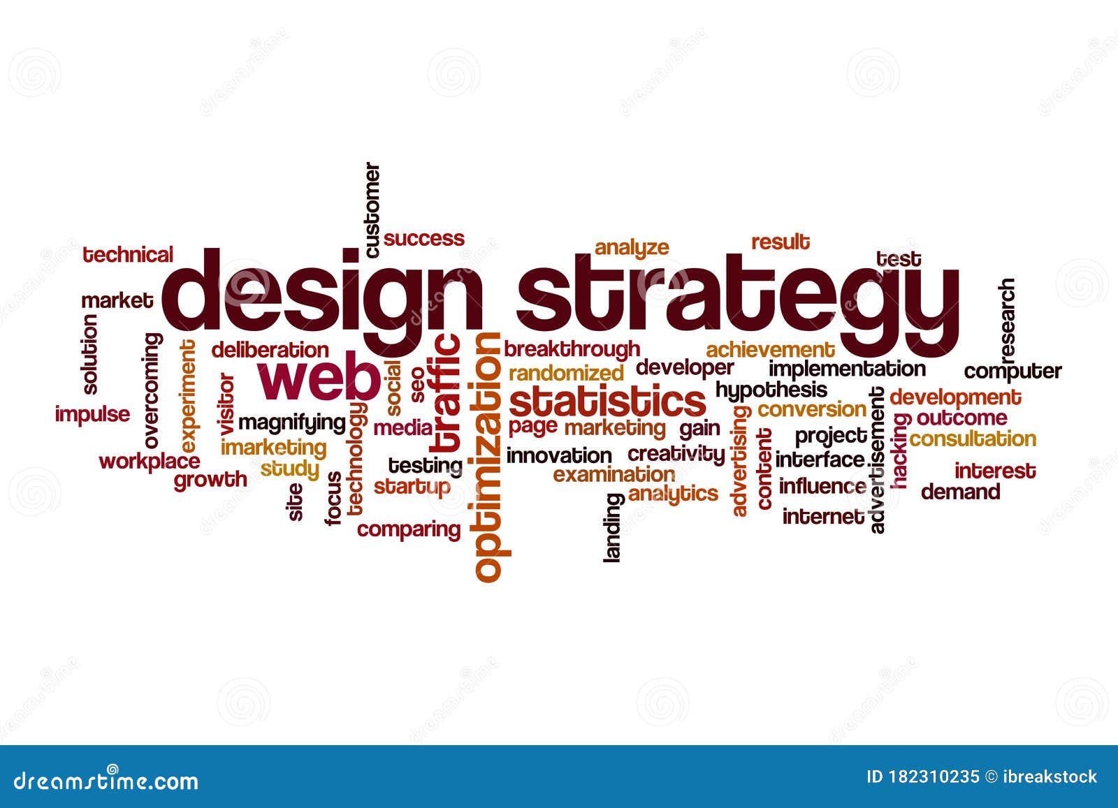 Design Strategy Word Cloud Concept Stock Illustration - Illustration of ...