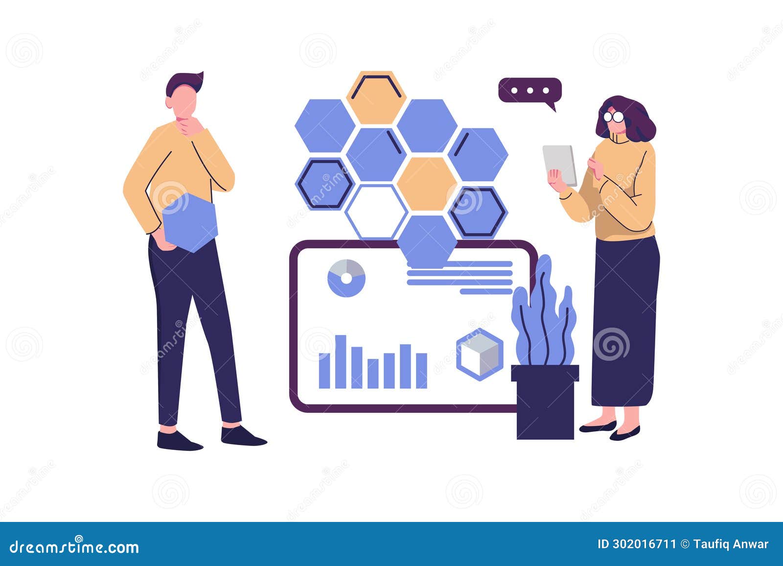 Design Structure and Mutual Assistance Vector Illustration Design Stock ...