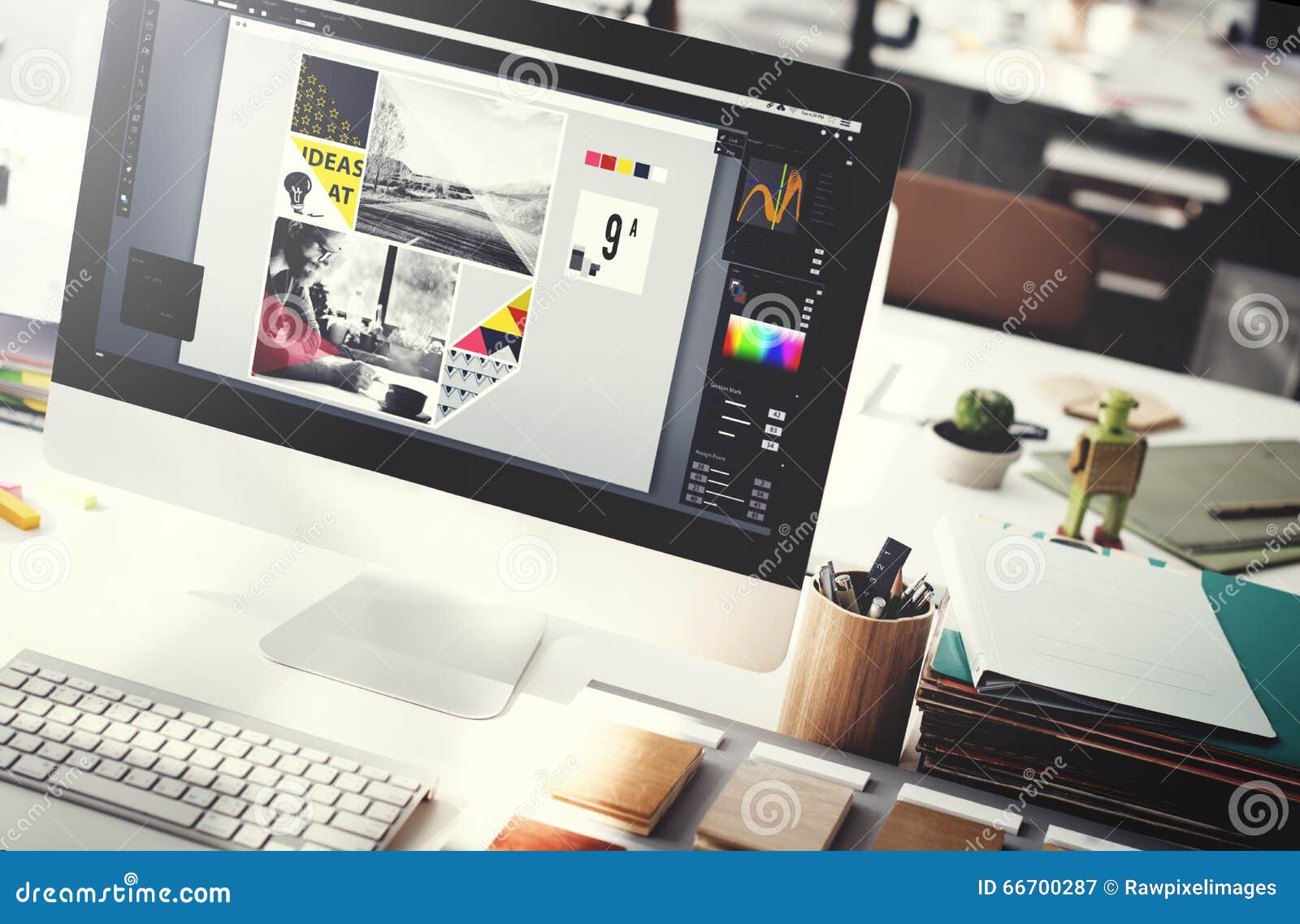 Design Studio Creativity Ideas Wood Palette Decoration Concept Stock ...