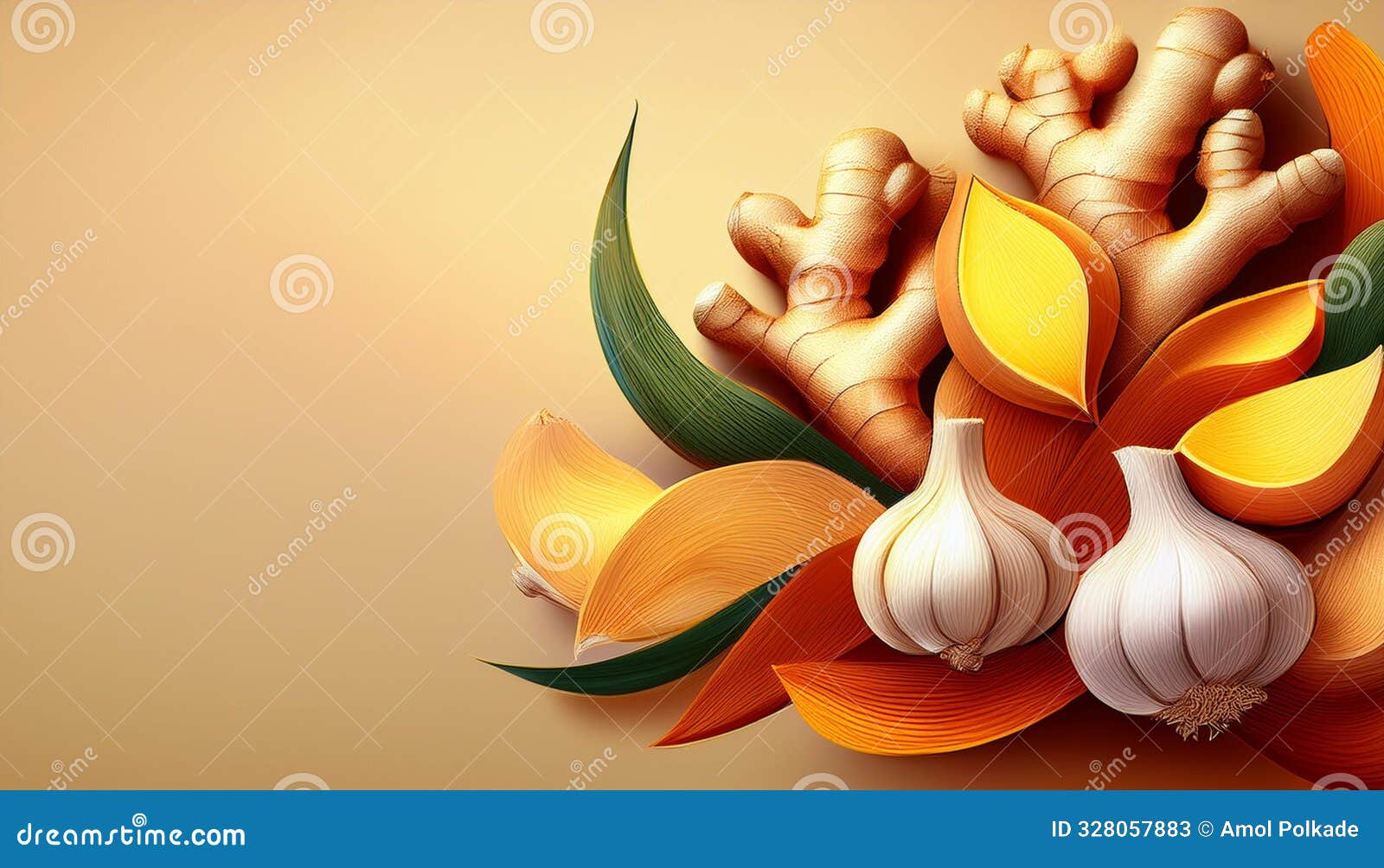Design a Stylized, Abstract Representation of Ginger and Garlic ...