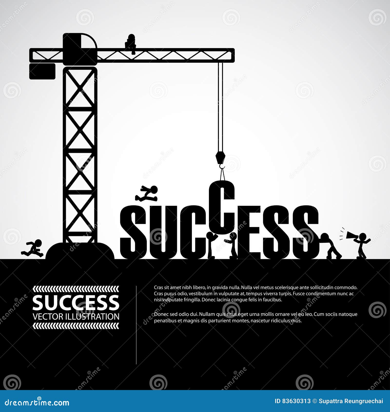 Design Success Building Concept, Vector Illustration. Stock Vector ...