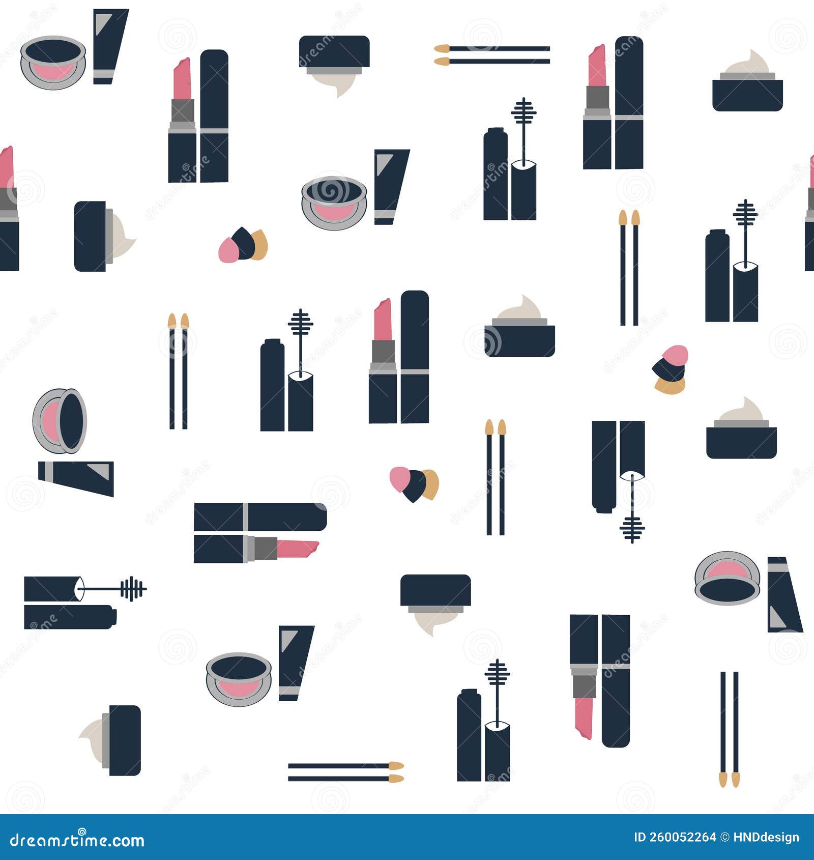 Repeated Pattern with Cosmetics, Design Suitable for Digital Printing ...