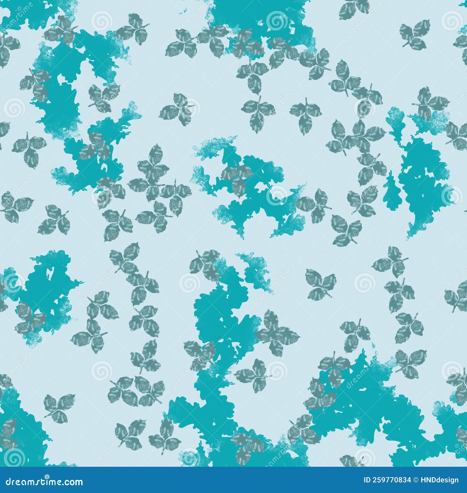 Repeated Pattern with Leaves, Design Suitable for Digital Printing ...