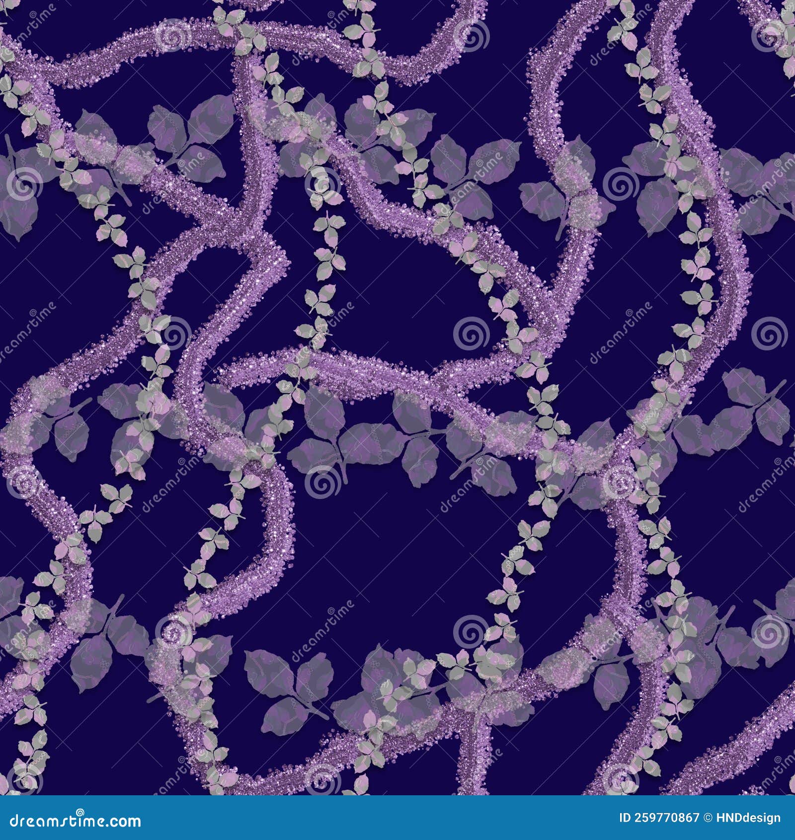 Repeated Pattern with Leaves Useful for Fabric, Background, Wallpaper ...