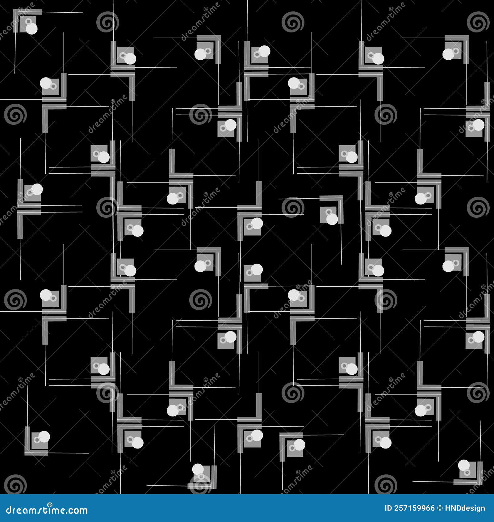 Repeated Pattern with Lines and Shapes, Design Suitable for Digital ...