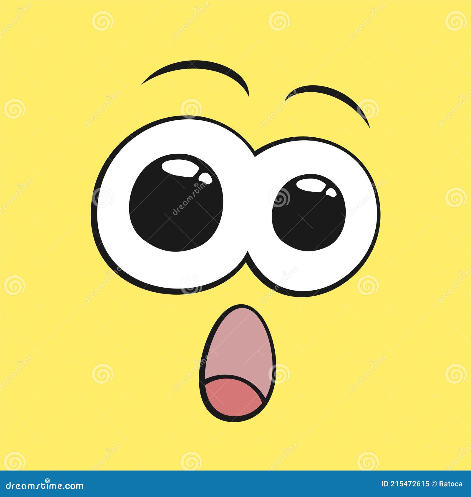 Design of Surprised Cartoon Expression Stock Vector - Illustration of ...