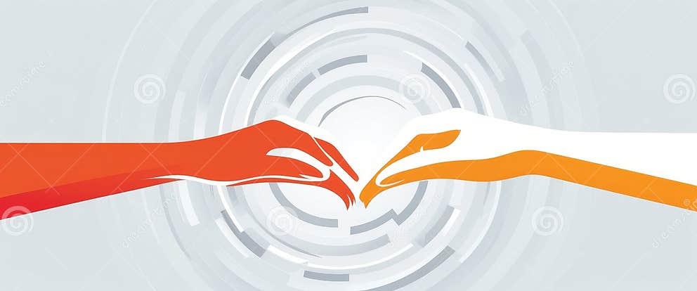 Unity Symbol with Interwoven Hands Stock Photo - Image of teamwork ...