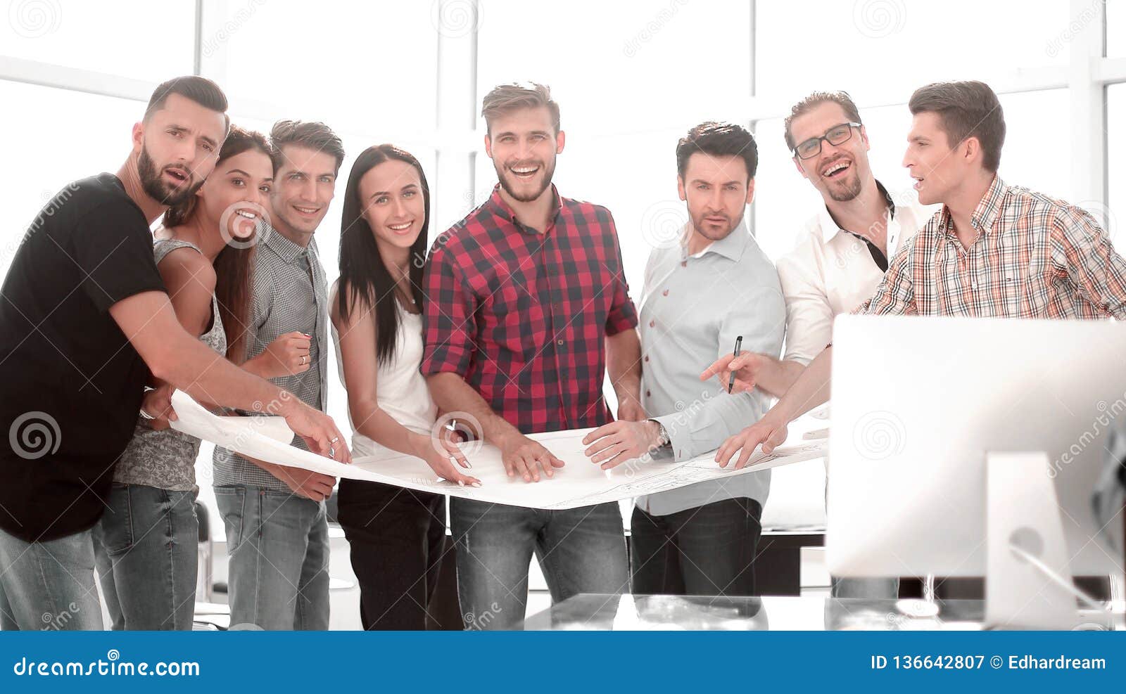 Design Team Begins Work on a New Project Stock Image - Image of indoors ...