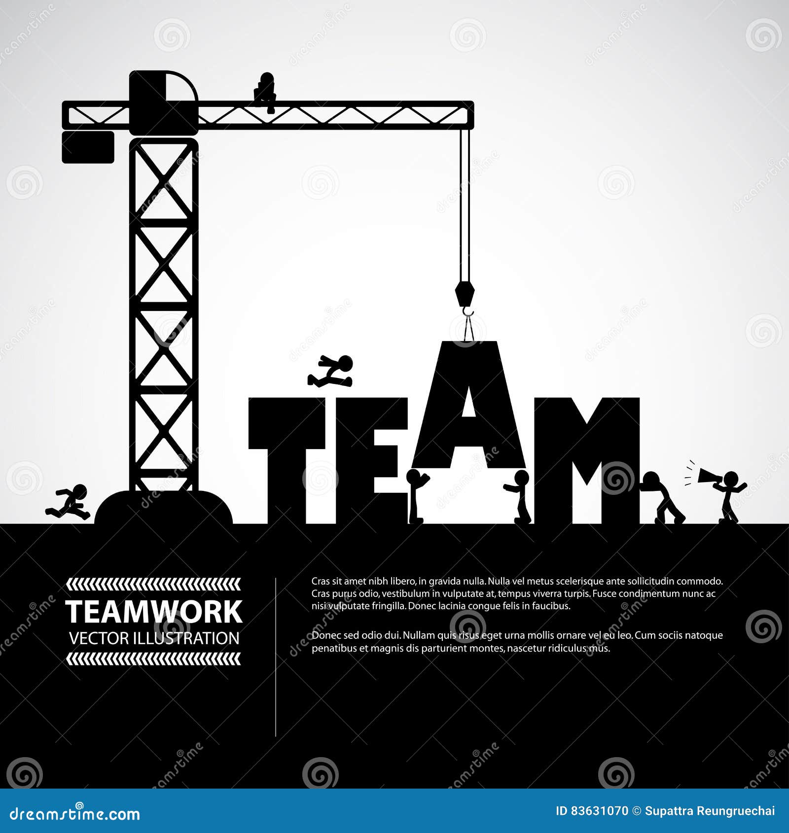 Design Team Building Concept, Vector Illustration. Stock Vector ...