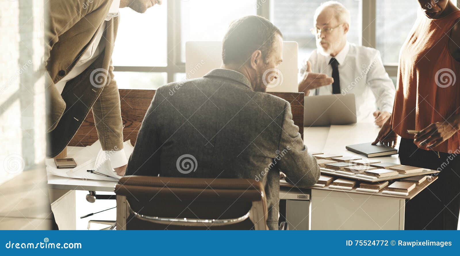 Design Team Busy Working Talking Concept Stock Photo - Image of ...