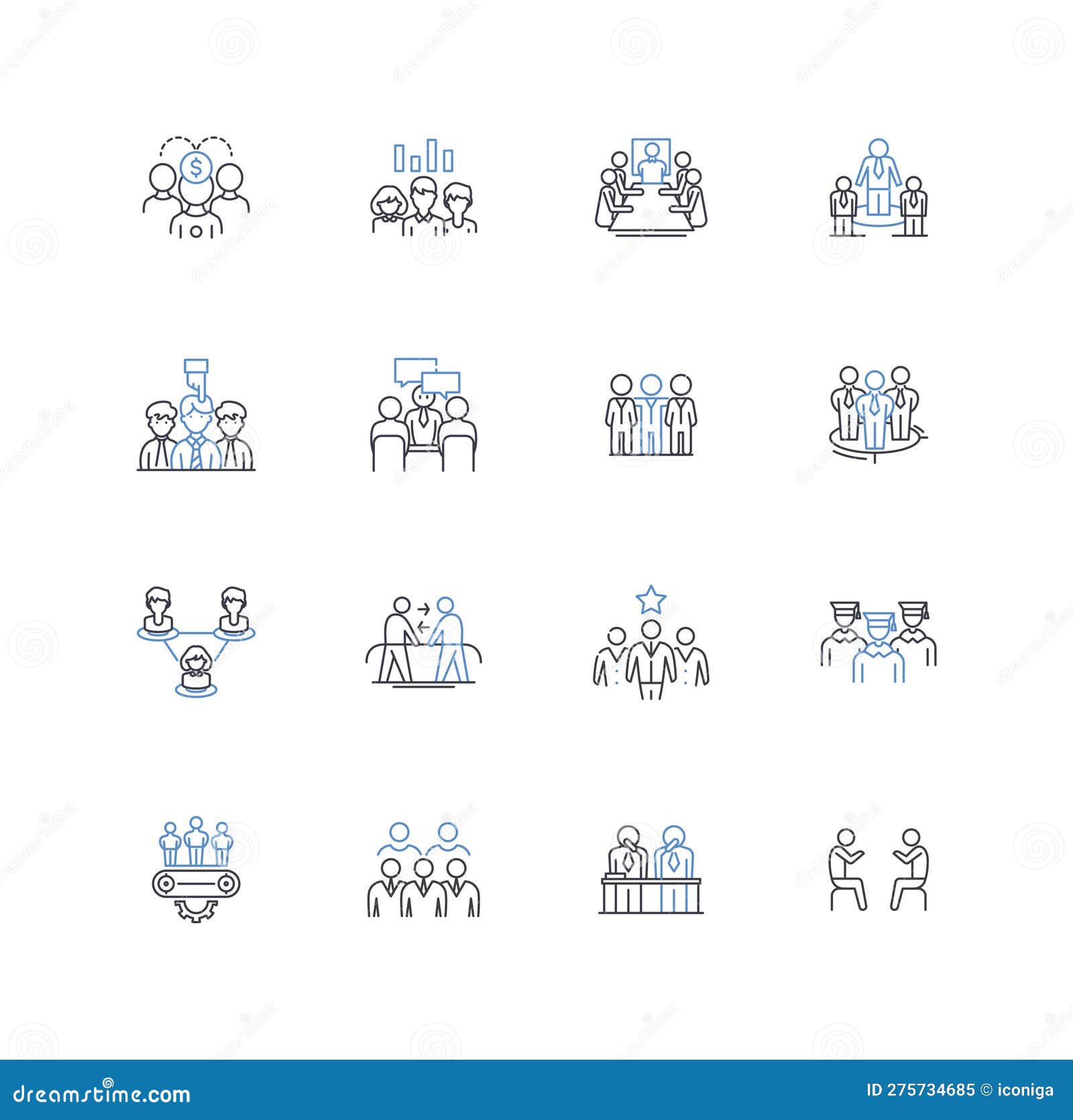 Design Team Line Icons Collection. Collaborative, Creative, Innovative ...