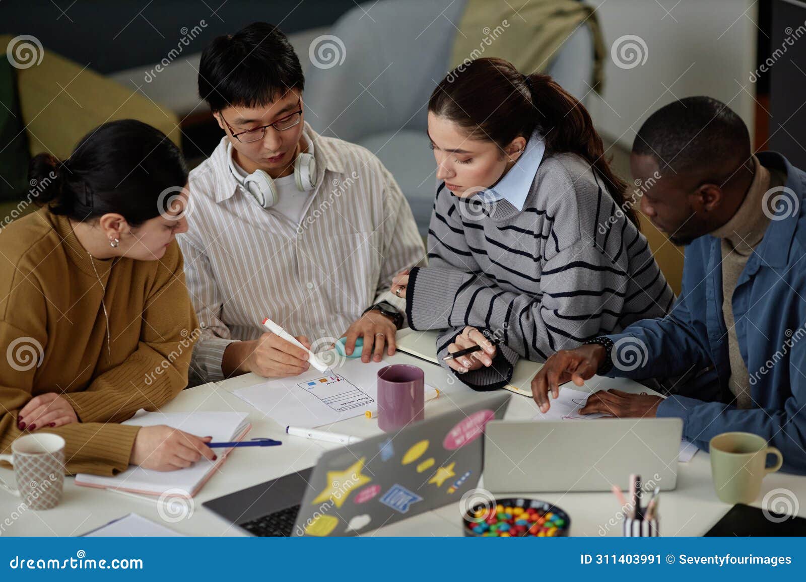 Design Team Working Together Stock Image - Image of colleague, design ...