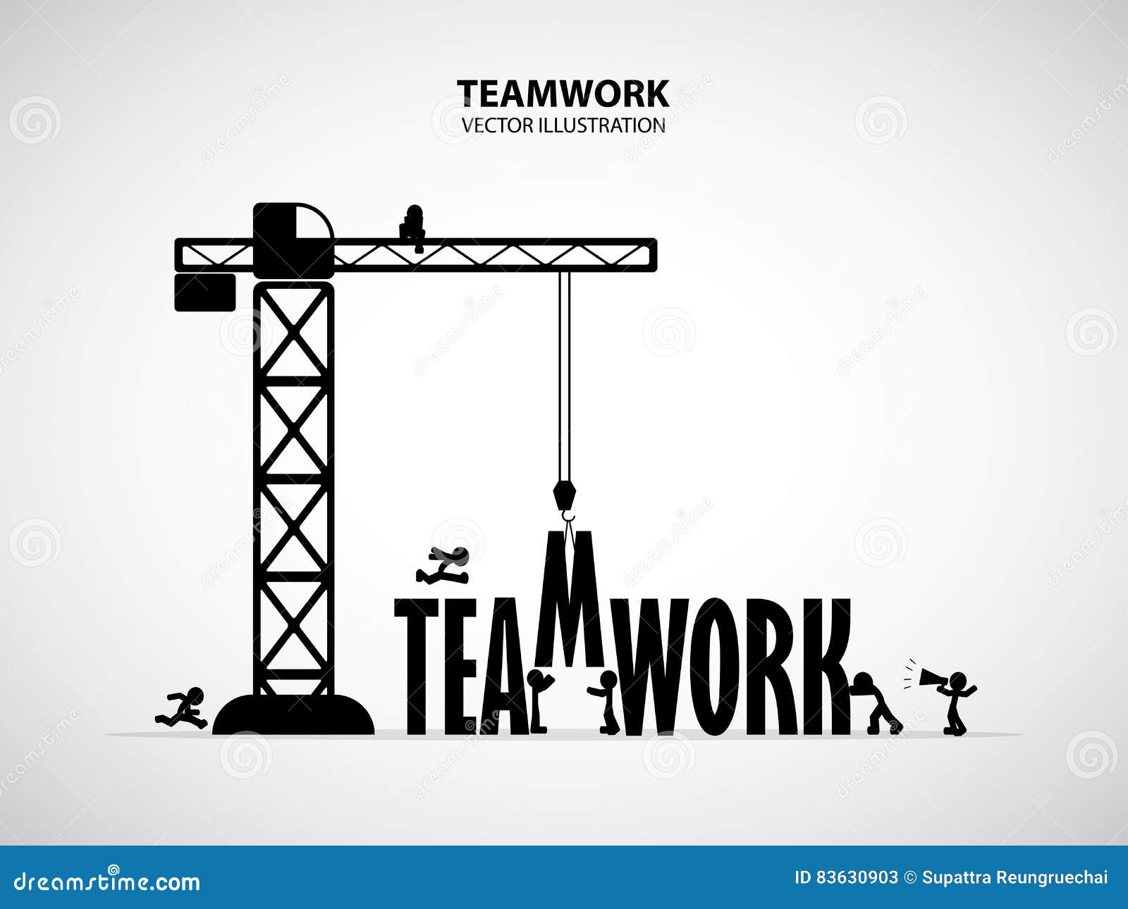 Design Teamwork Building Concept, Vector Illustration. Stock Vector ...
