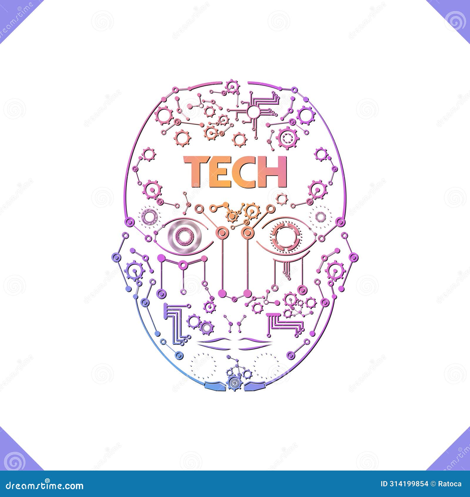 Design of tech symbol stock illustration. Illustration of corporate ...
