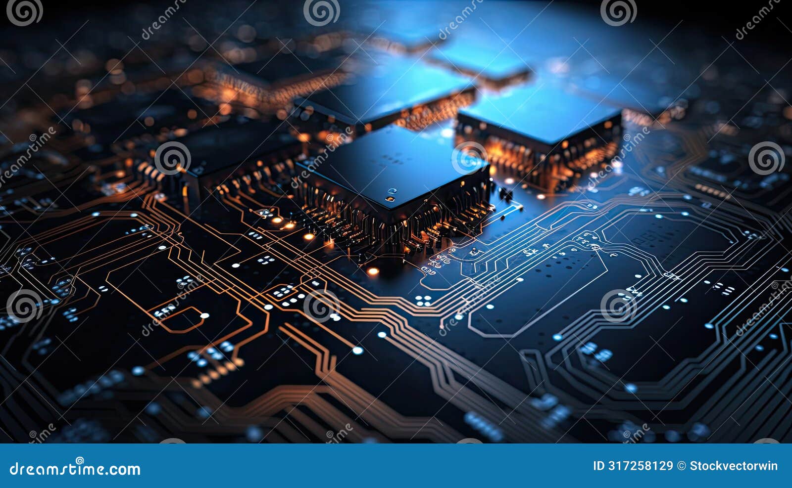 Design Technology Circuit Background Stock Illustration - Illustration ...