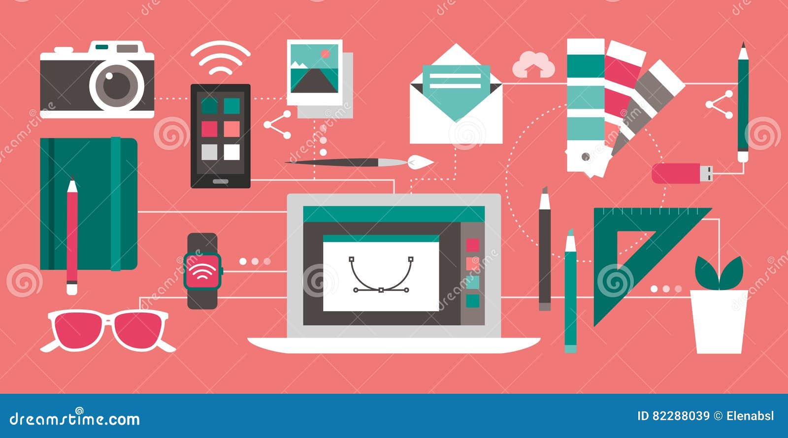 Design and technology stock vector. Illustration of creative - 82288039