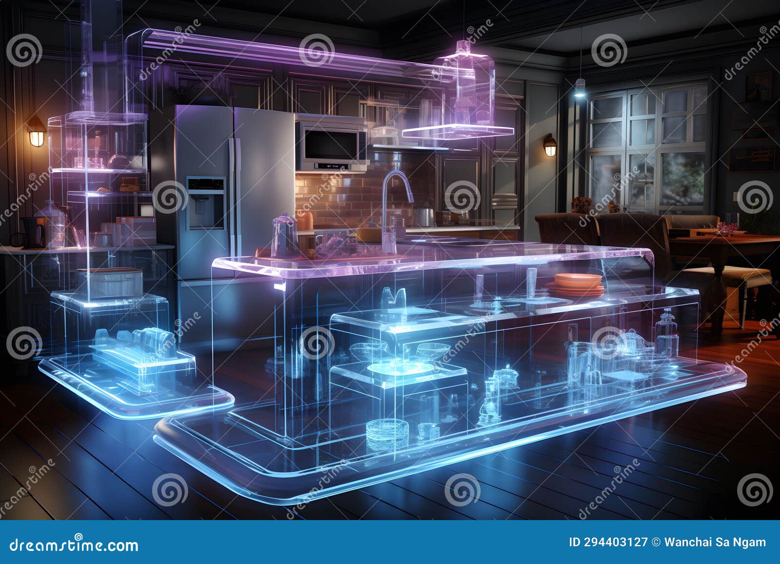 Design Technology Kitchen Interior Design Futuristic Hologram Beyond ...