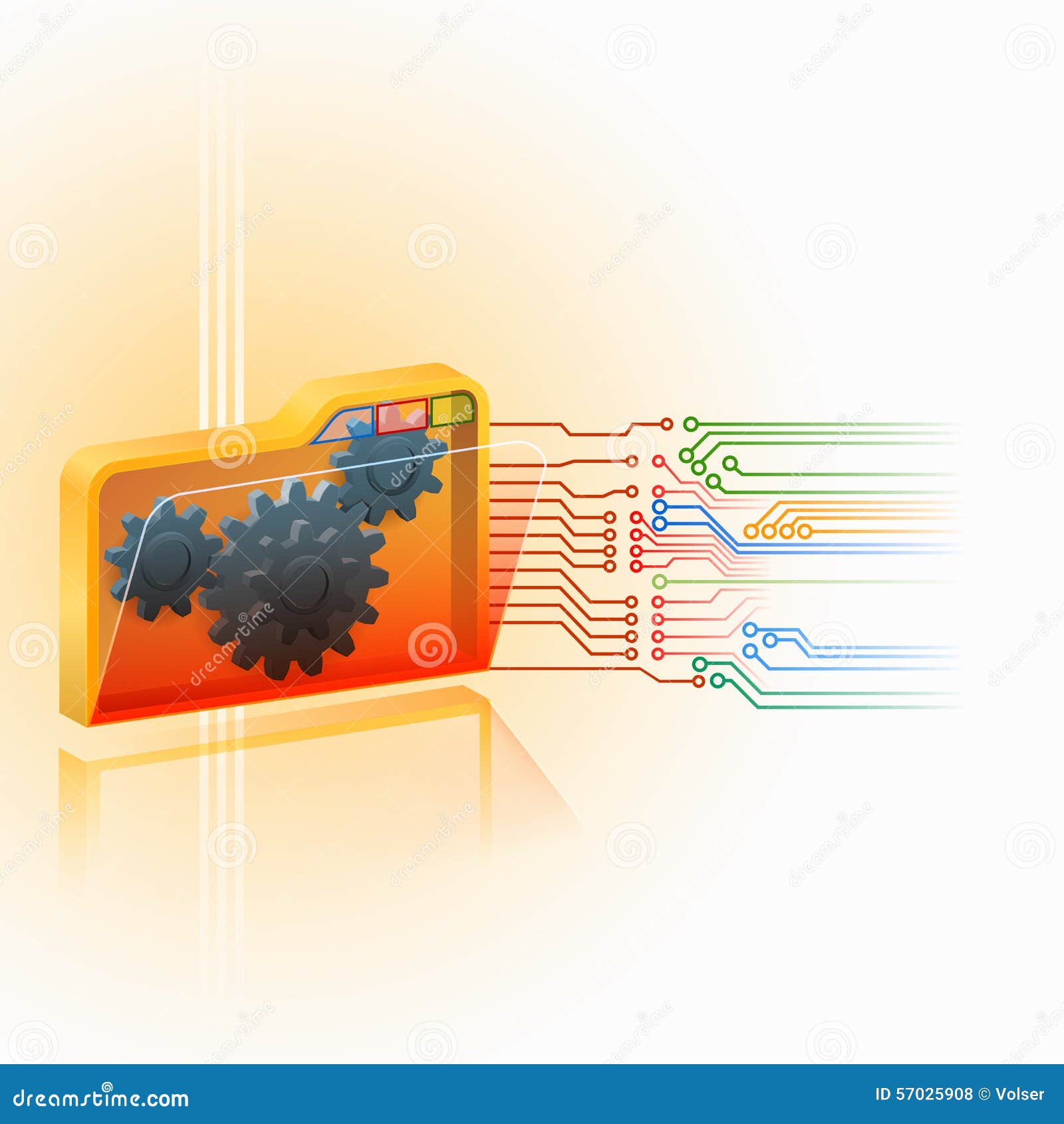 Design Template for Abstract Technology Background with Three ...