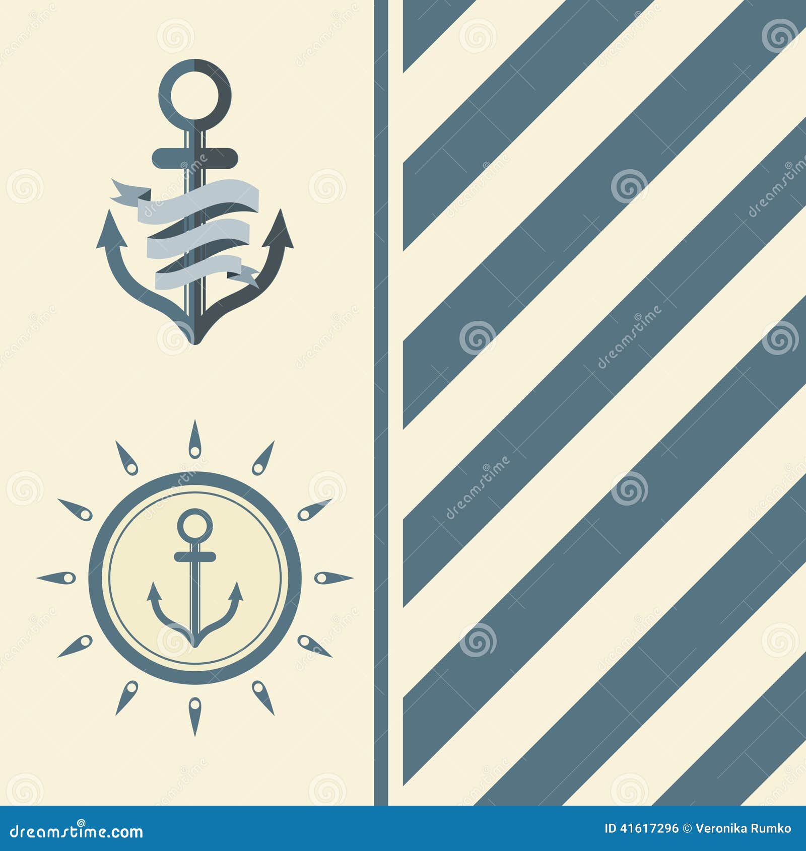 Design Template with Anchor Stock Illustration - Illustration of label ...