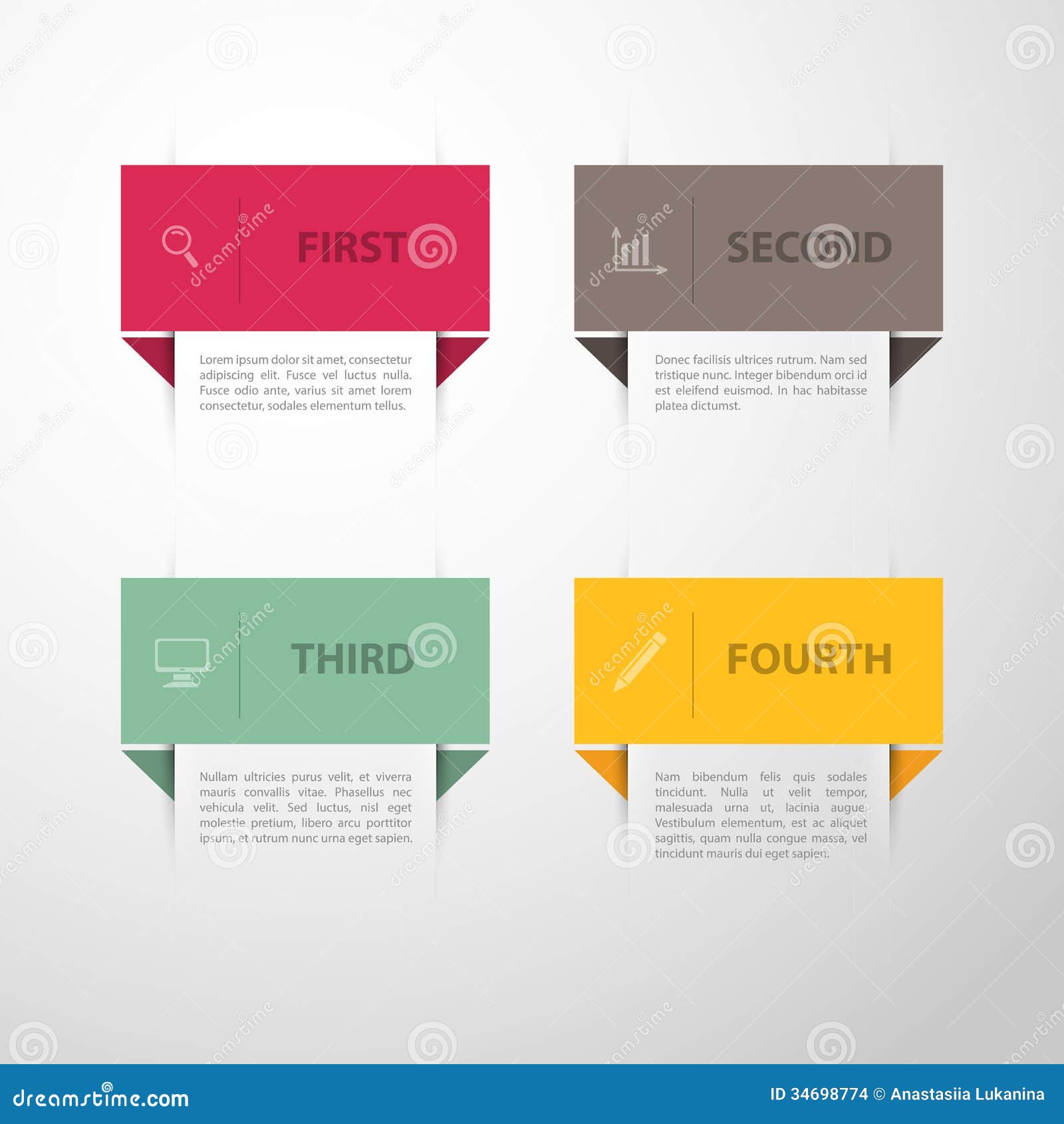 Design template back stock vector. Illustration of origami - 34698774