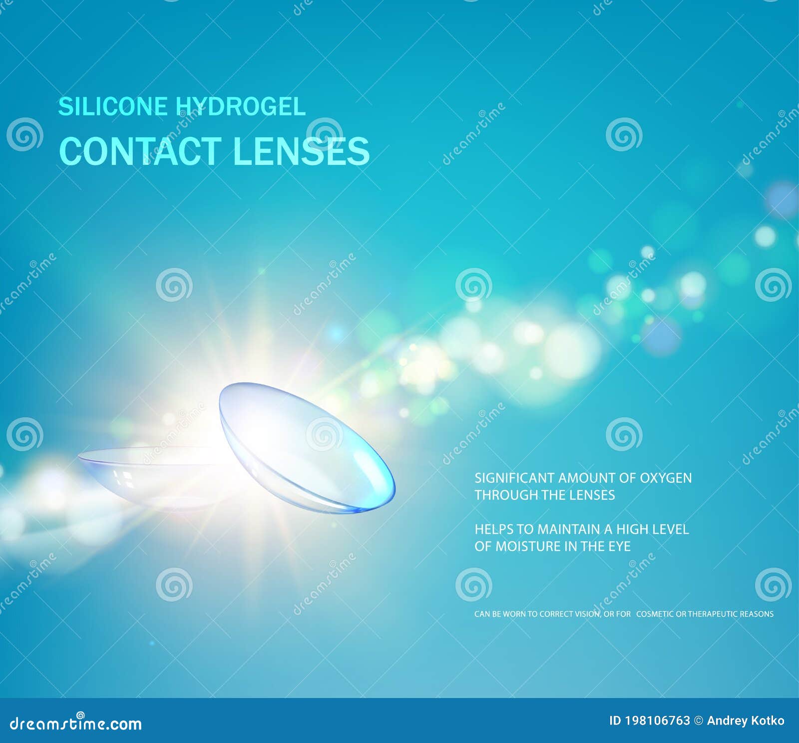 Design Template Box Contact Lens. Stock Vector - Illustration of blue ...