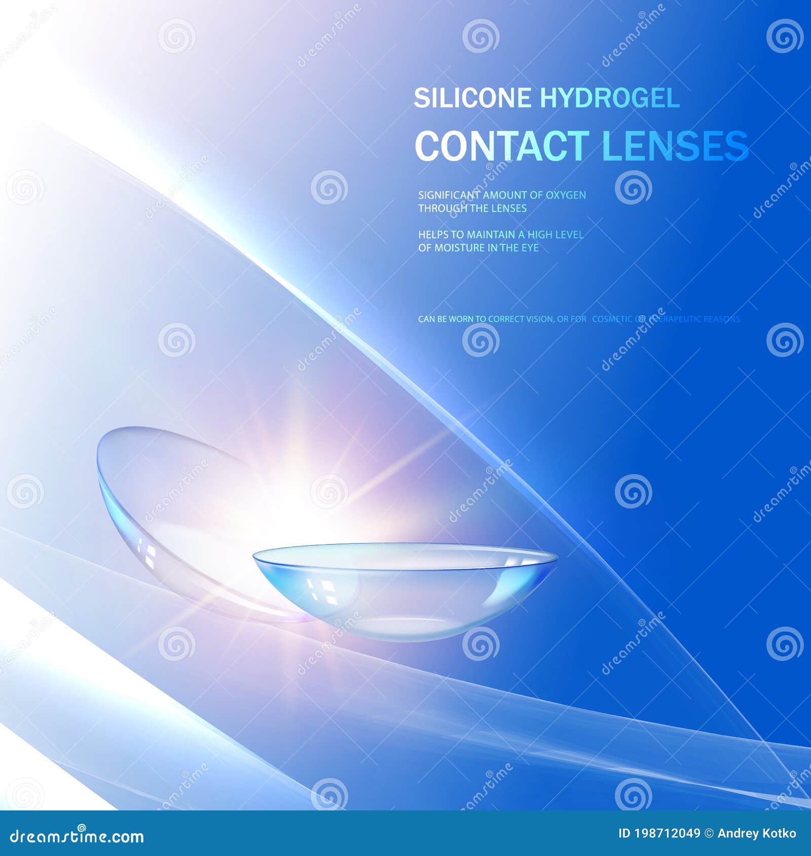 Design Template Box Contact Lens. Stock Vector - Illustration of poster ...