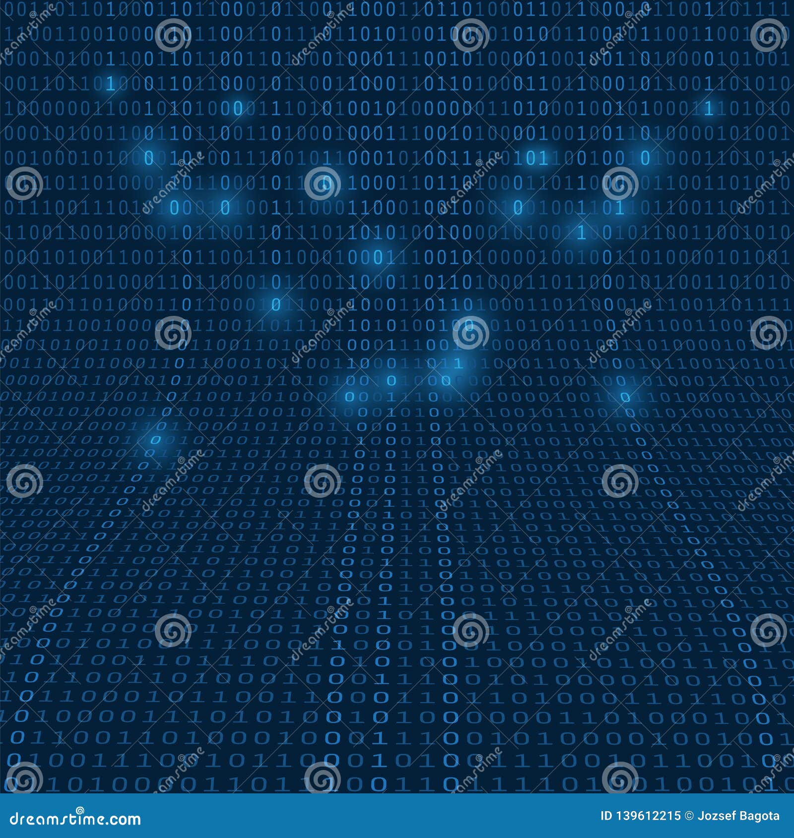 Digital Matrix, Bits Pattern, Ones and Zeros - Abstract Modern 3D ...