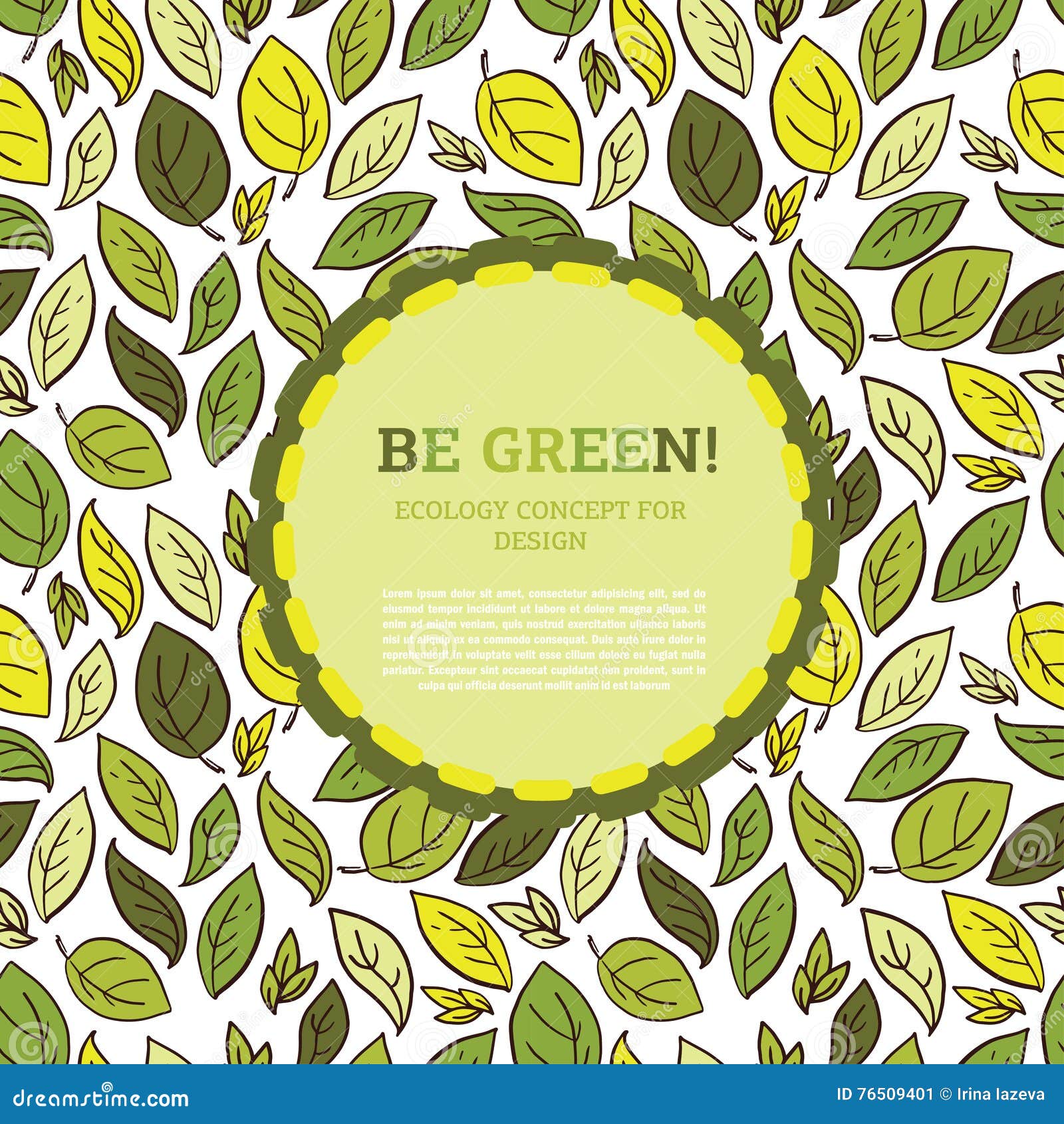 Design Template for Ecological Banner Stock Vector - Illustration of ...