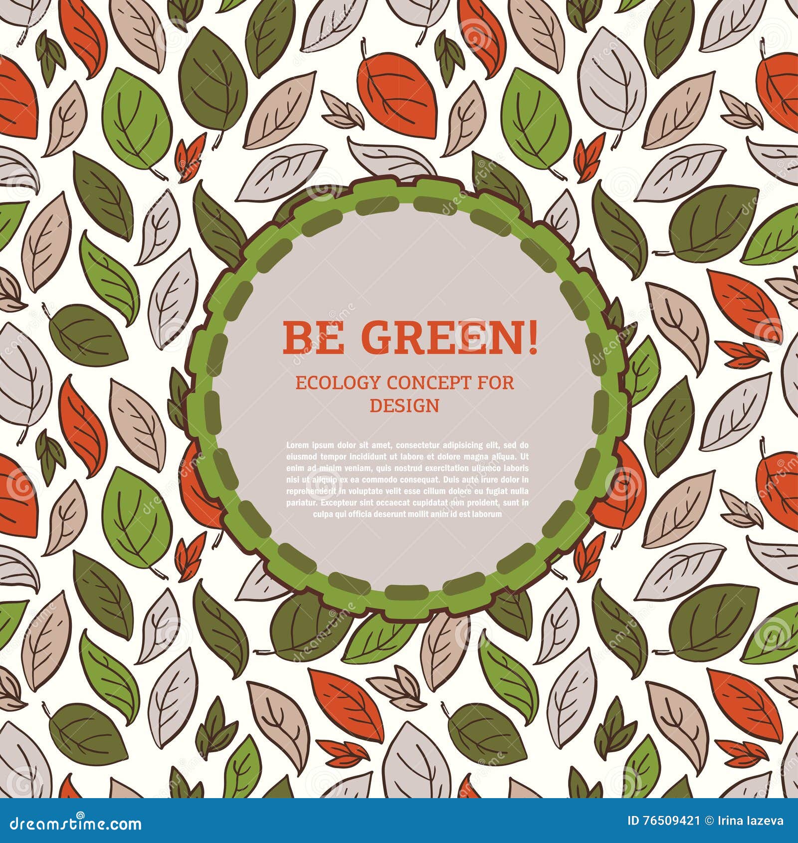 Design Template for Ecological Banner Stock Vector - Illustration of ...