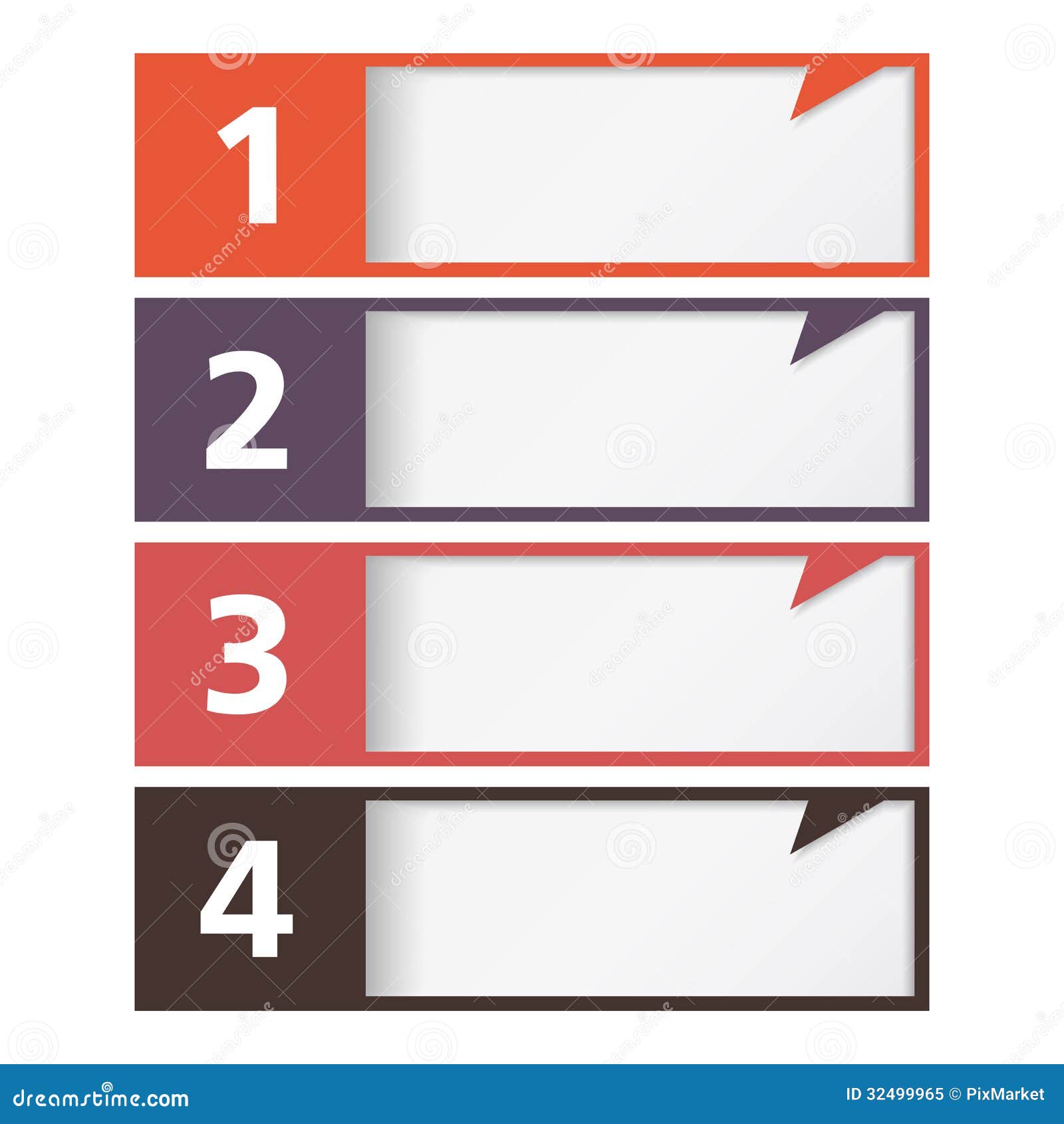 Design Template with Four Elements Stock Vector - Illustration of ...