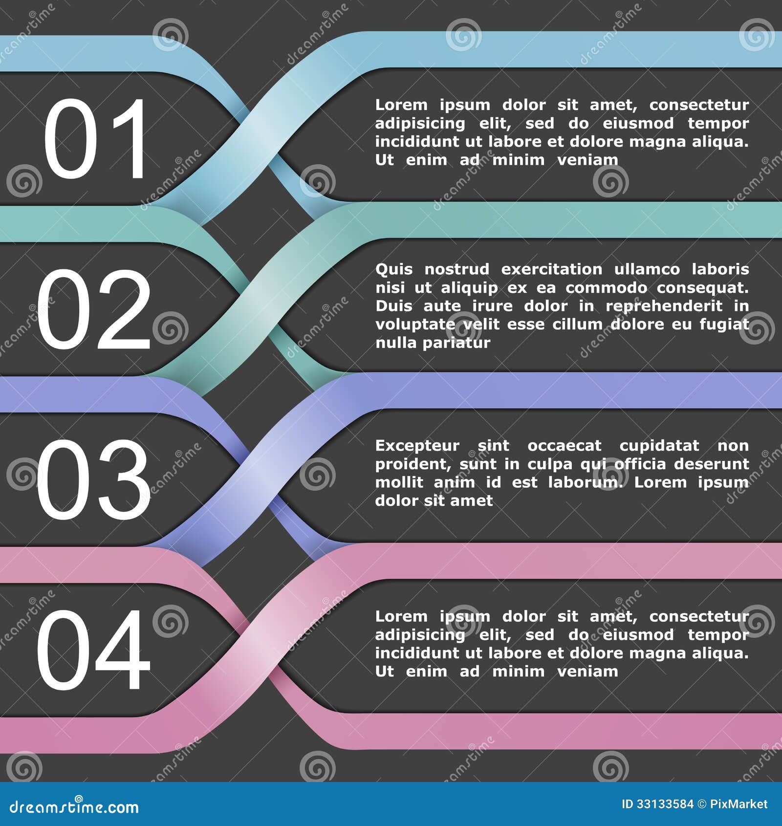 Design Template with Four Elements Stock Vector - Illustration of ...