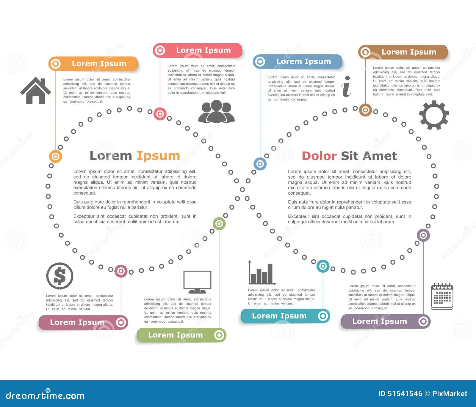 Infinity Shape Logo, Three OOO Letters Connection, Thin Parallel ...