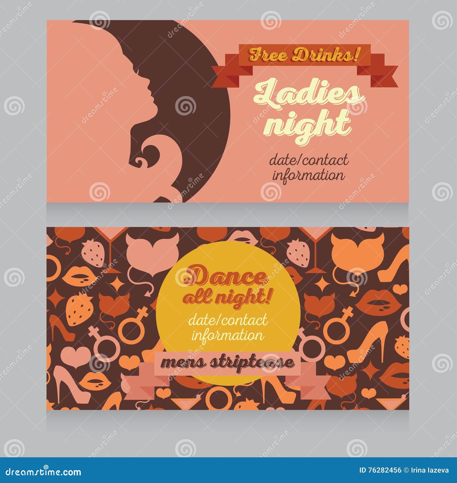 Design Template for Night Party Invitation Stock Vector - Illustration ...