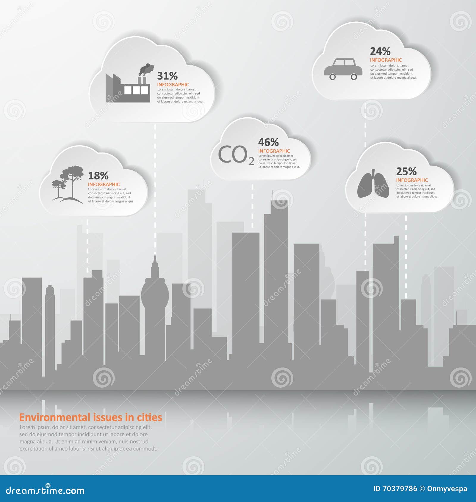 Pollution In The City. Vector | CartoonDealer.com #3557108