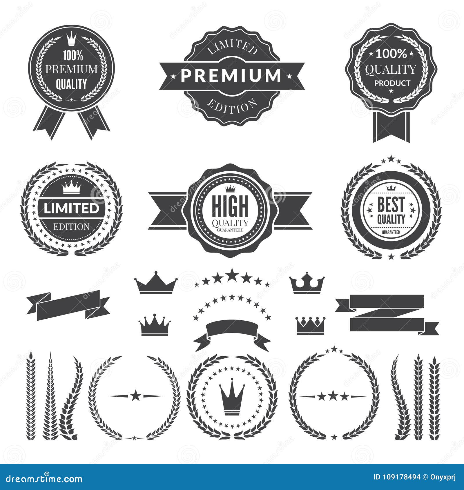 Design Template of Premium Badges or Logos Stock Vector - Illustration ... Design Template of Premium Badges or Logos Stock Vector - Illustration ...