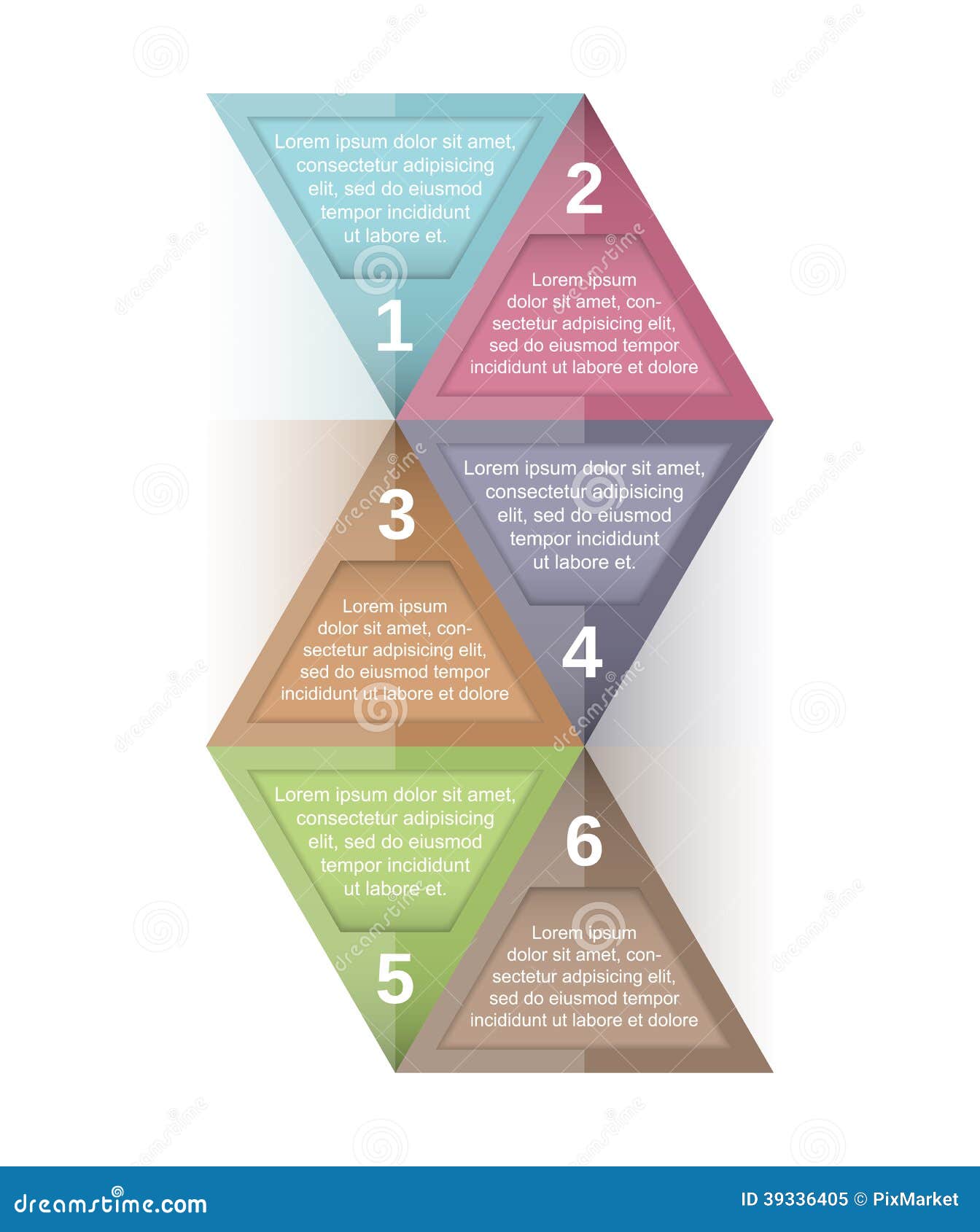 Design Template with Six Elements Stock Vector - Illustration of ...