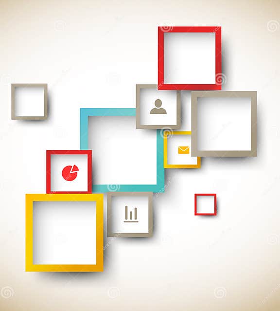 Design Template with Squares Stock Vector - Illustration of banner ...
