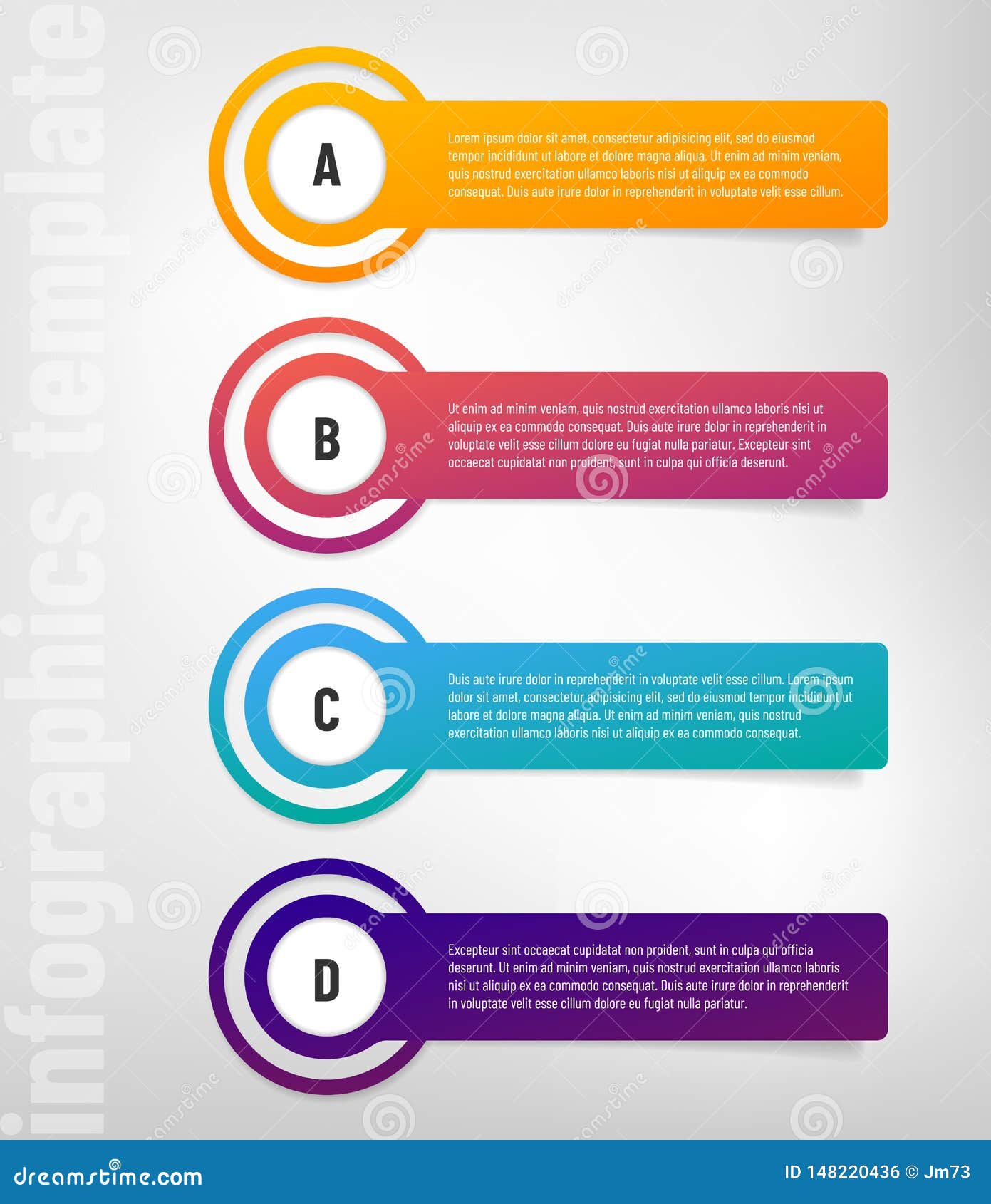 Design Template for Step by Step Infographics with Modern Gradients ...