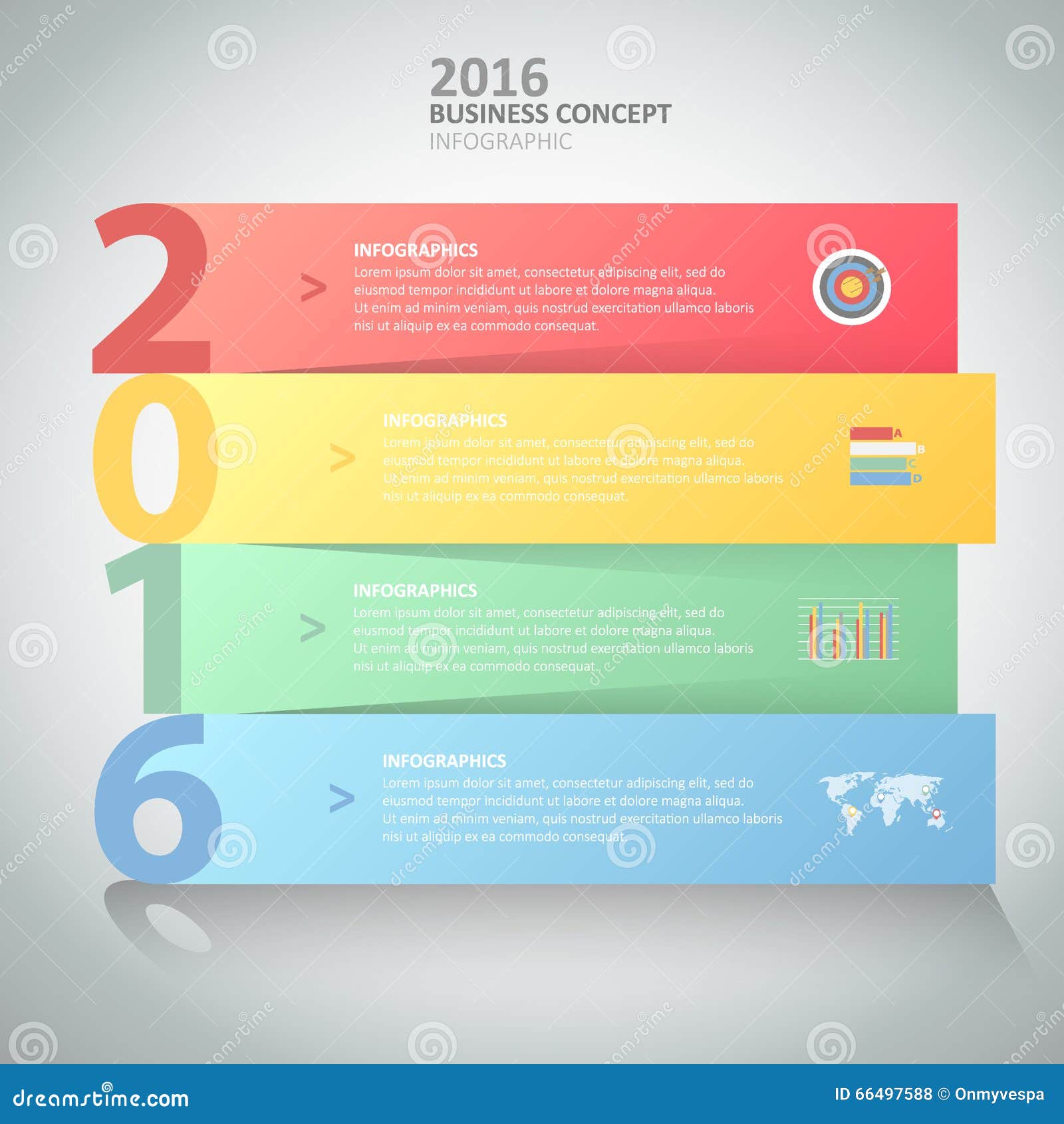 Design Template 2016 Steps To Success for Business Concept Stock Vector ...