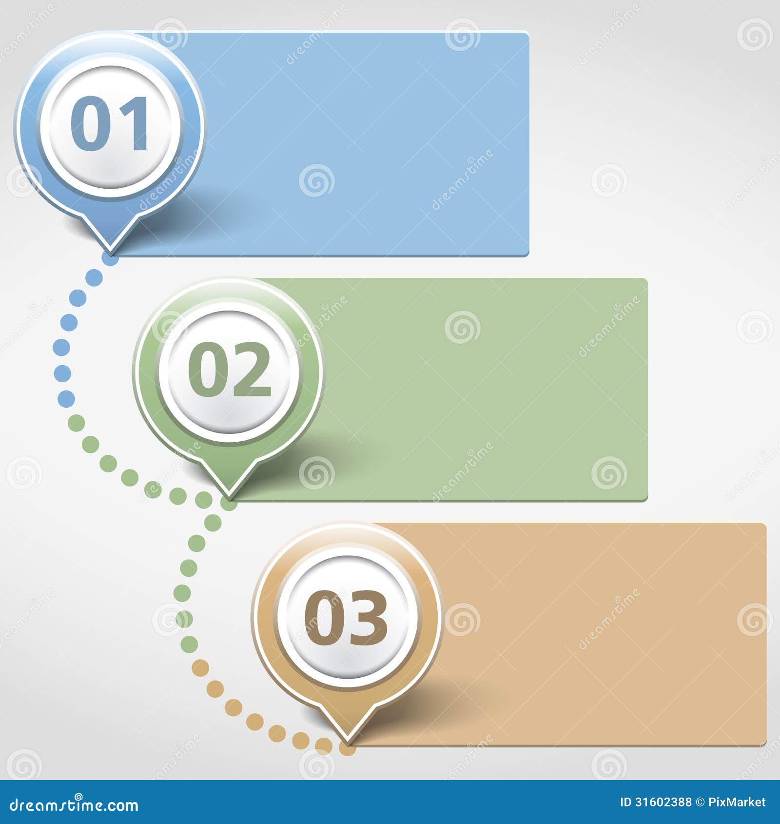 Design Template with Three Banners Stock Vector - Illustration of blank ...