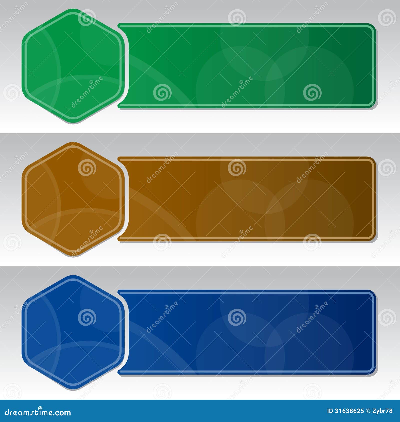 Design Template with Three Banners Stock Vector - Illustration of ...