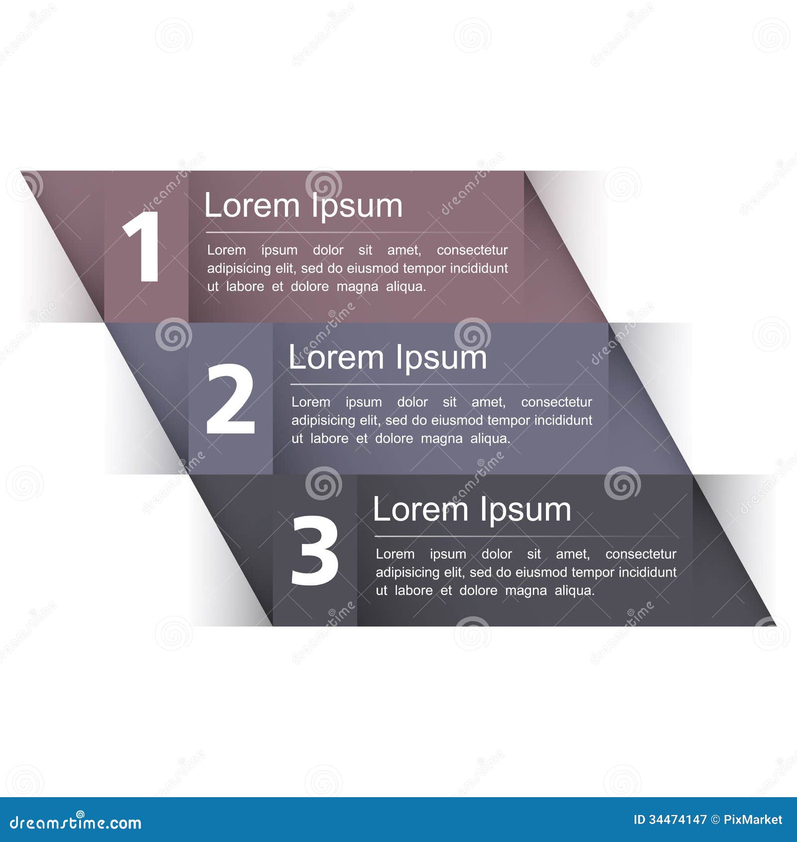 Design Template with Three Elements Stock Vector - Illustration of ...