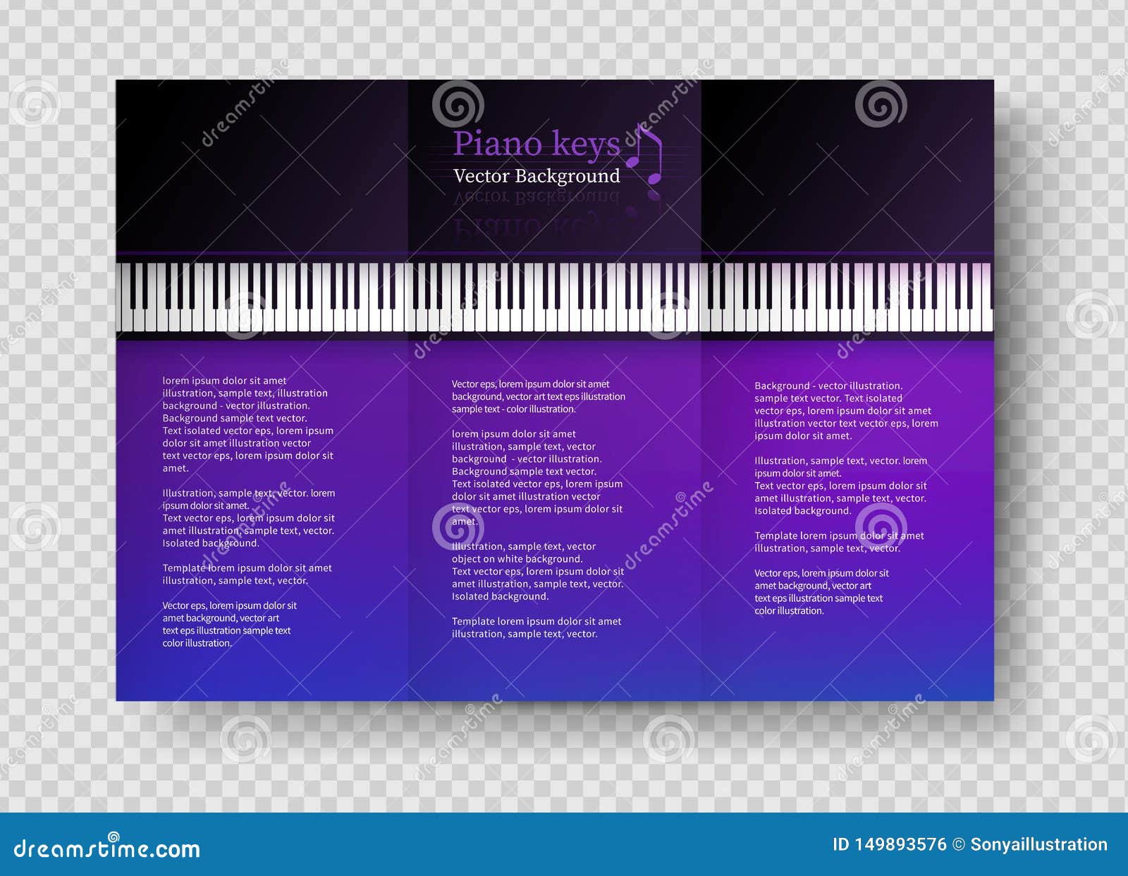 Top View Of Piano Keyboard In Realistic Style. Two Octaves. Vector ...