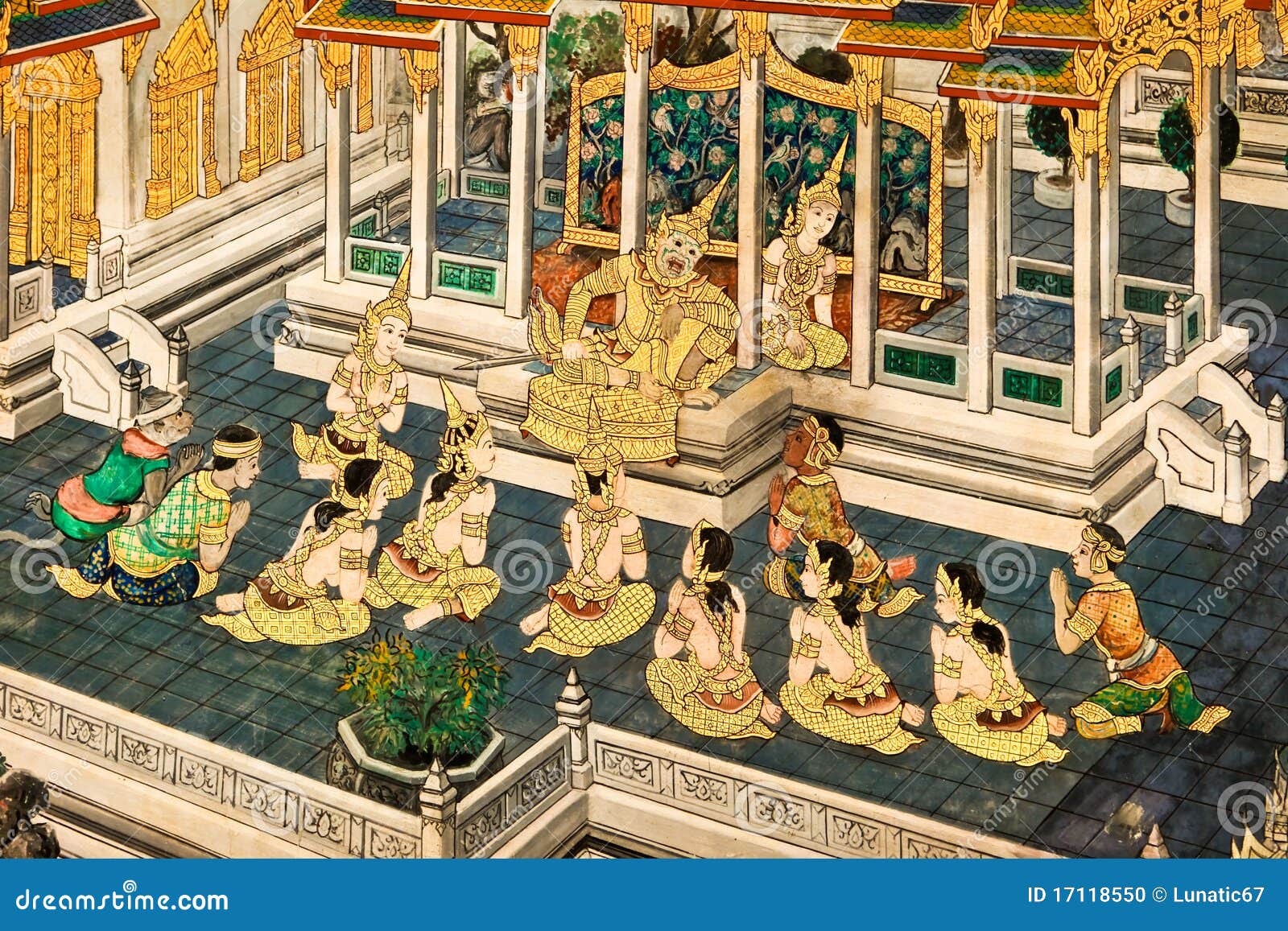 Design on temple wall stock photo. Image of religion - 17118550