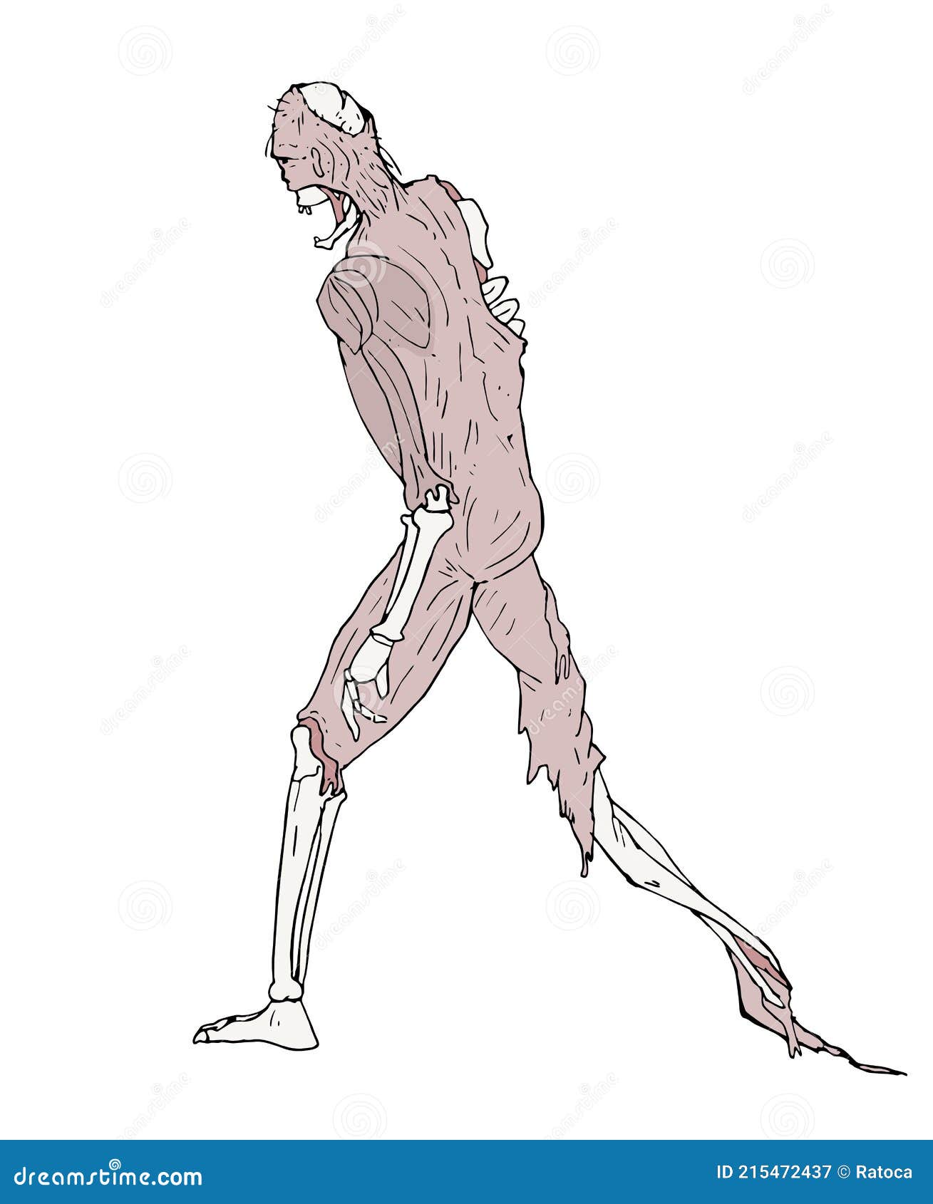 Design of Terrifying Creature Illustration Stock Vector - Illustration ...