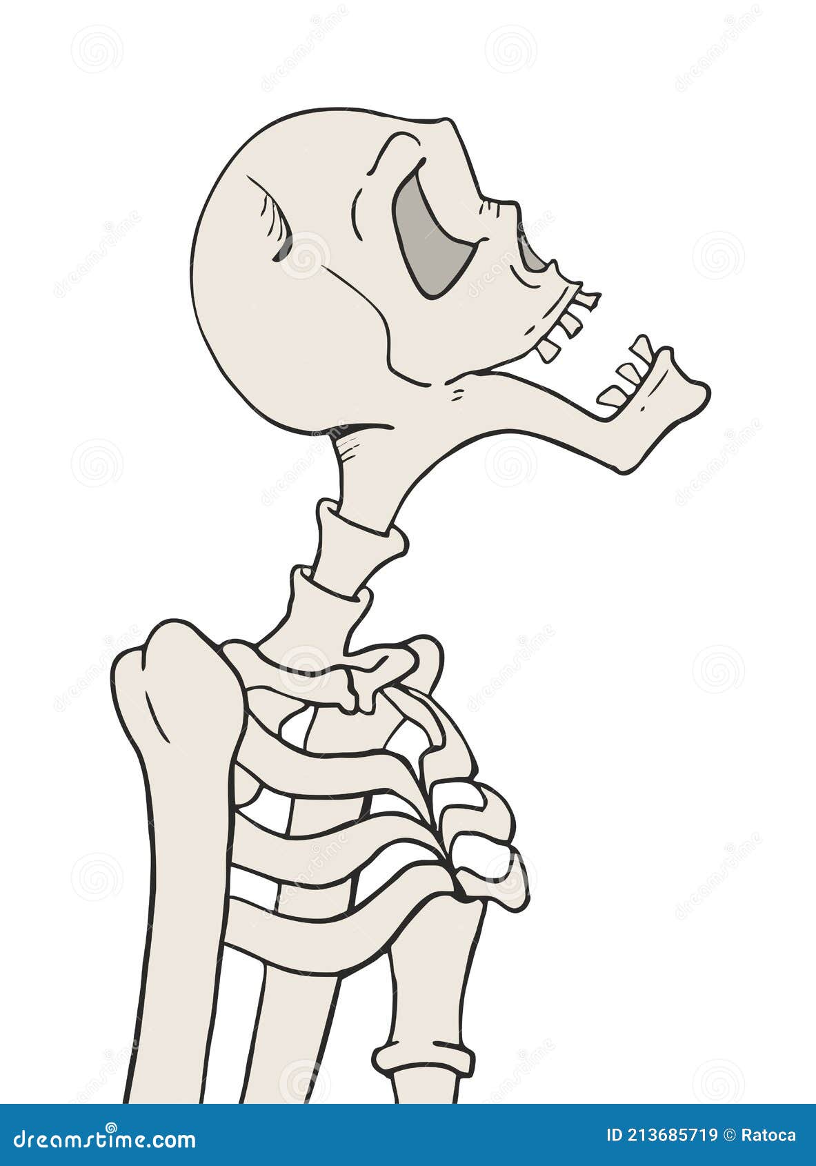 Design of Terrifying Skeleton Draw Stock Vector - Illustration of ...
