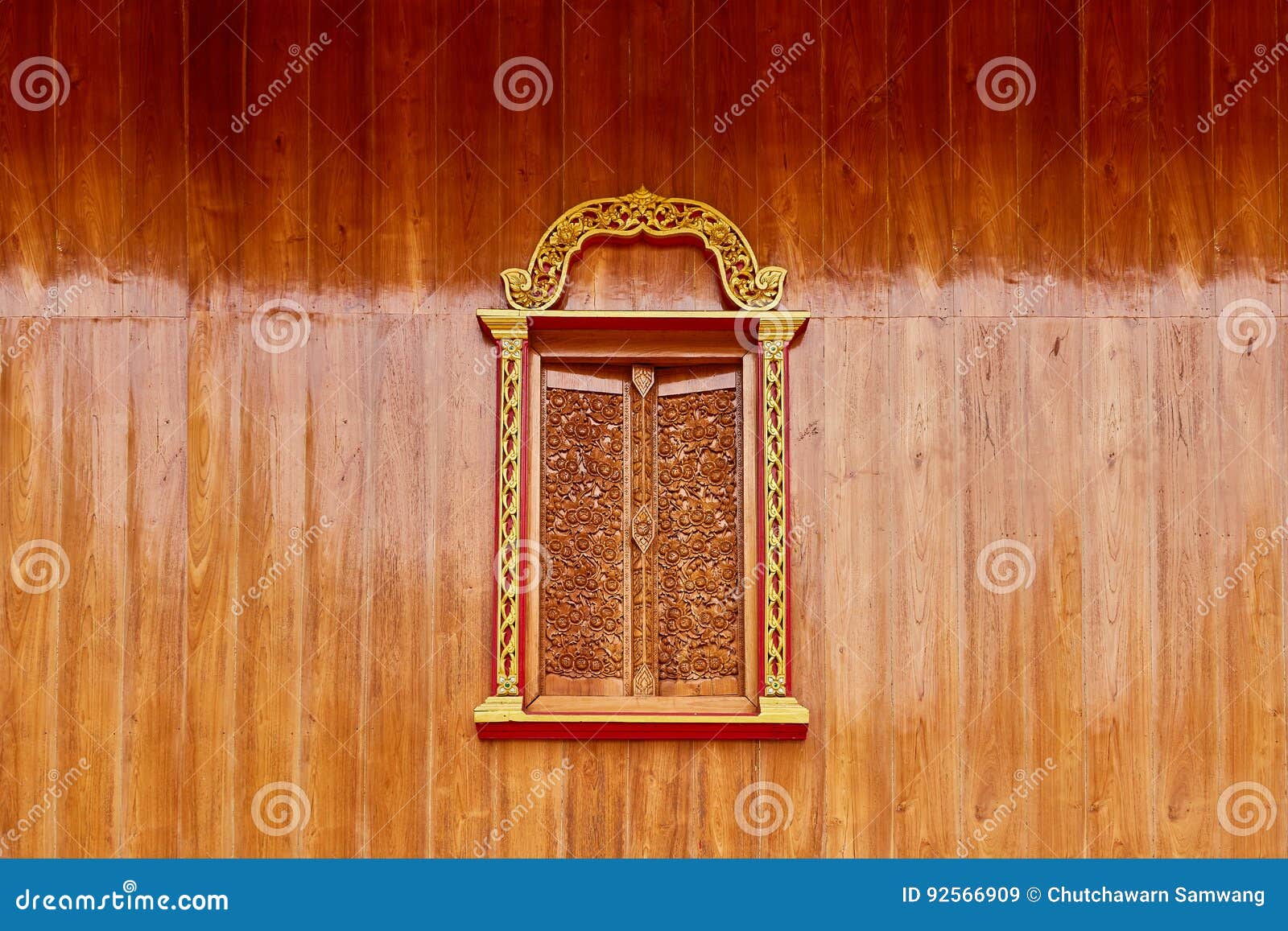 A Design of a Thai Style Window Stock Image - Image of asian, faith ...