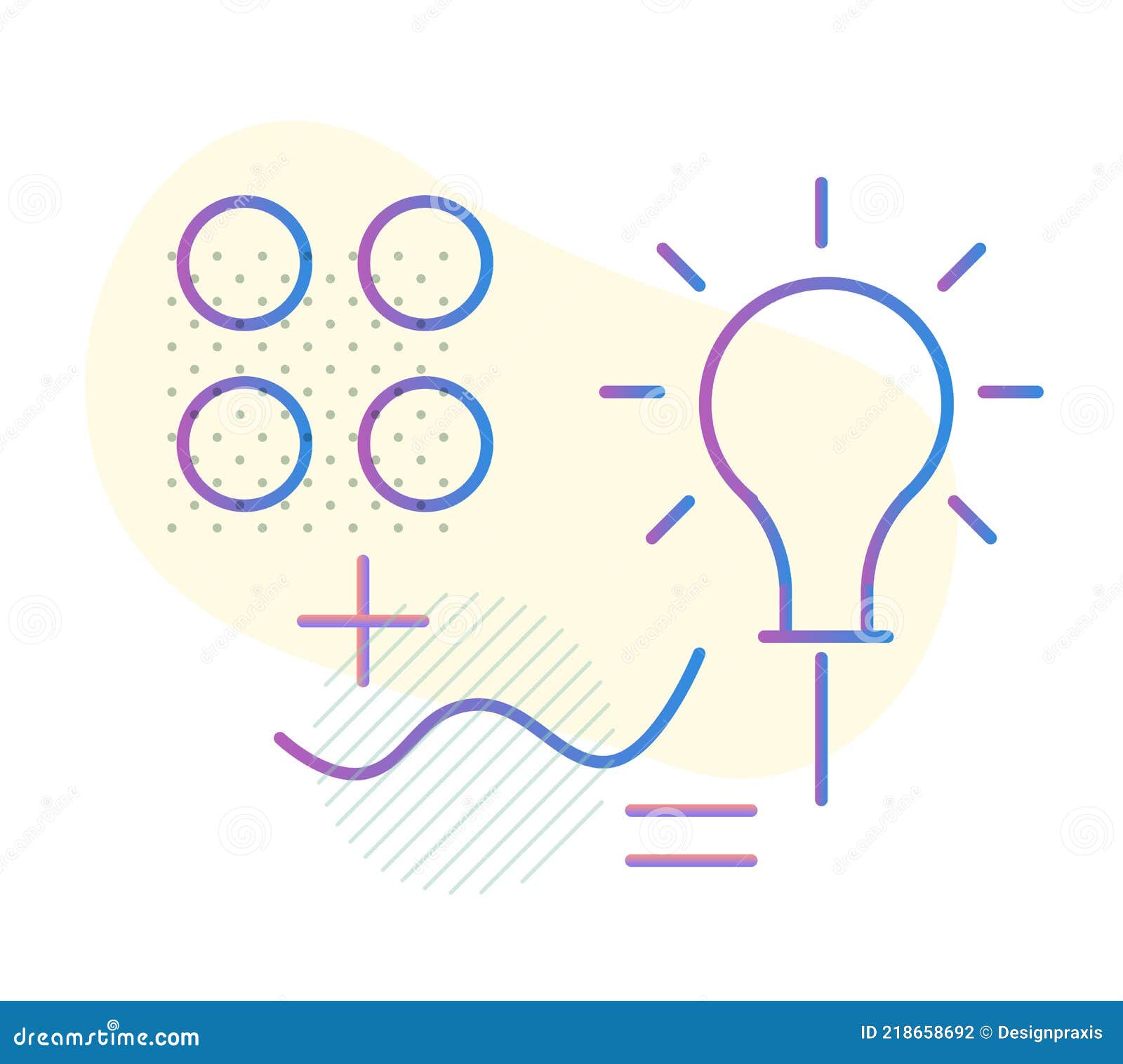 Design Thinking - Brainstorming - Combine Ideas - Illustration Stock ...